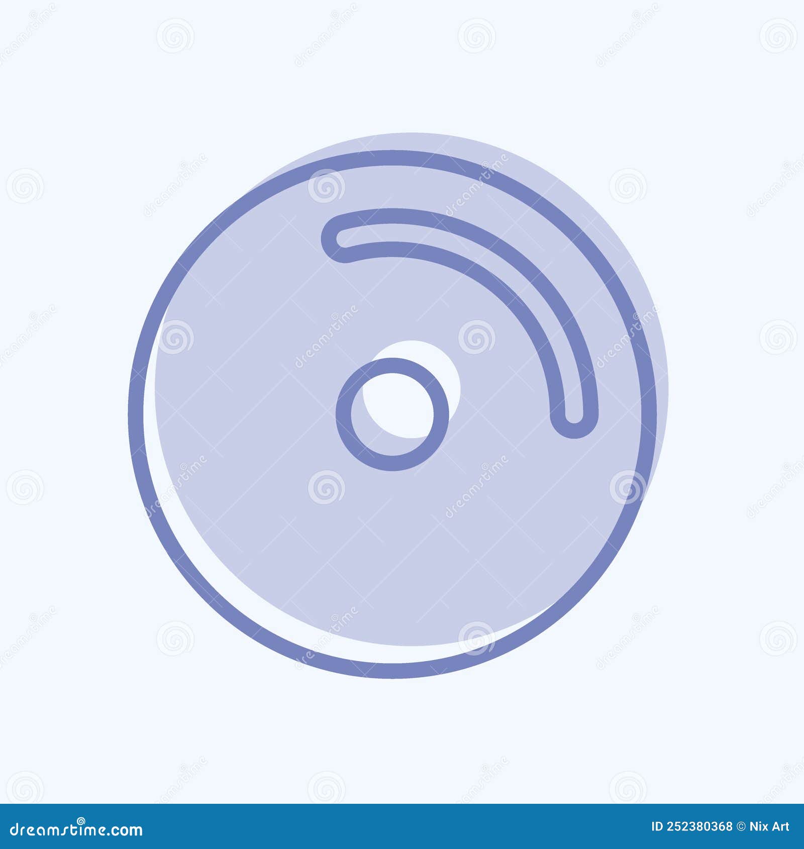 Icon Disc. Suitable for Music Symbol. Two Tone Style. Simple Design ...