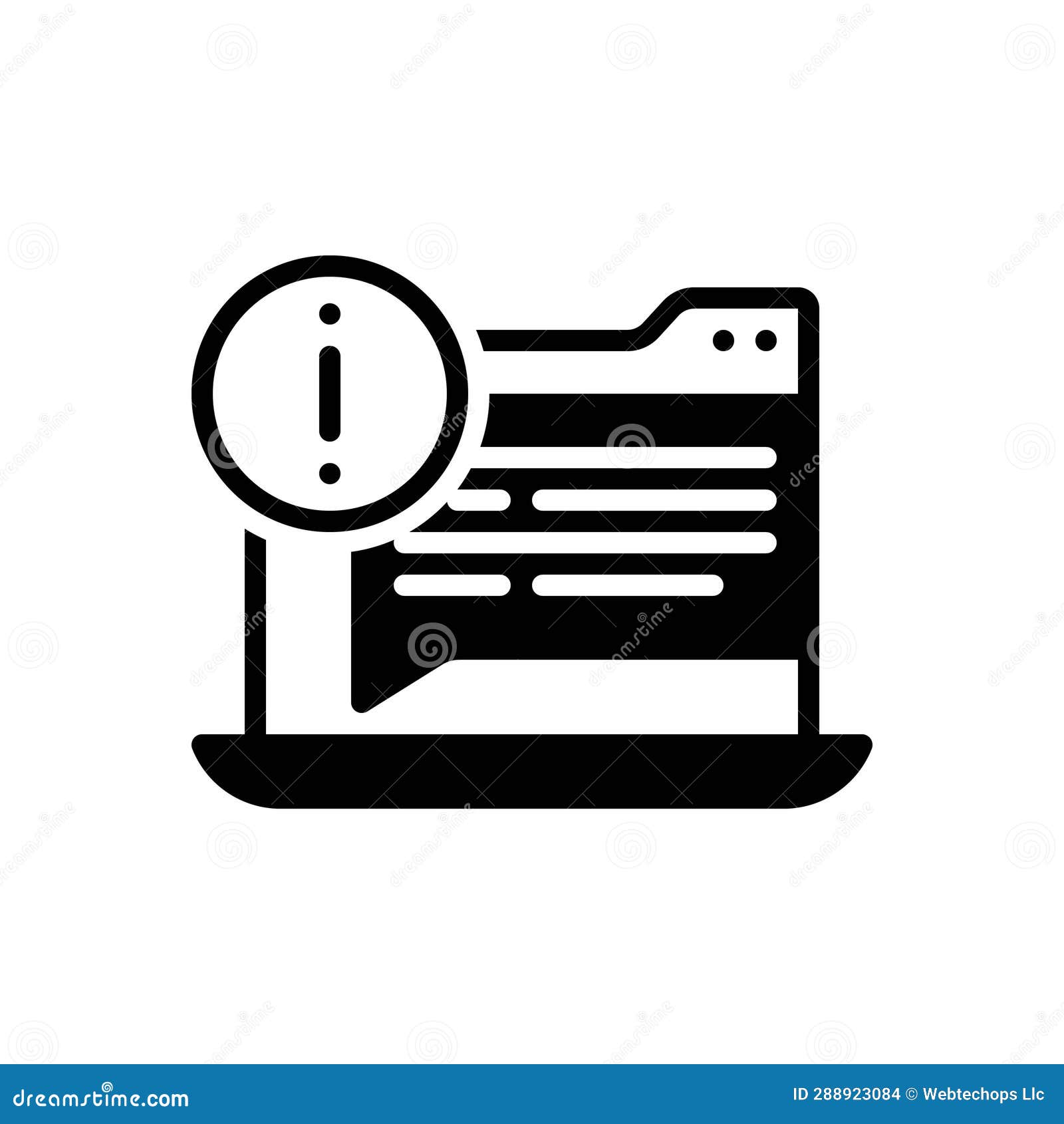 Black Solid Icon for Disclaimer, Refusal and Website Stock Illustration ...