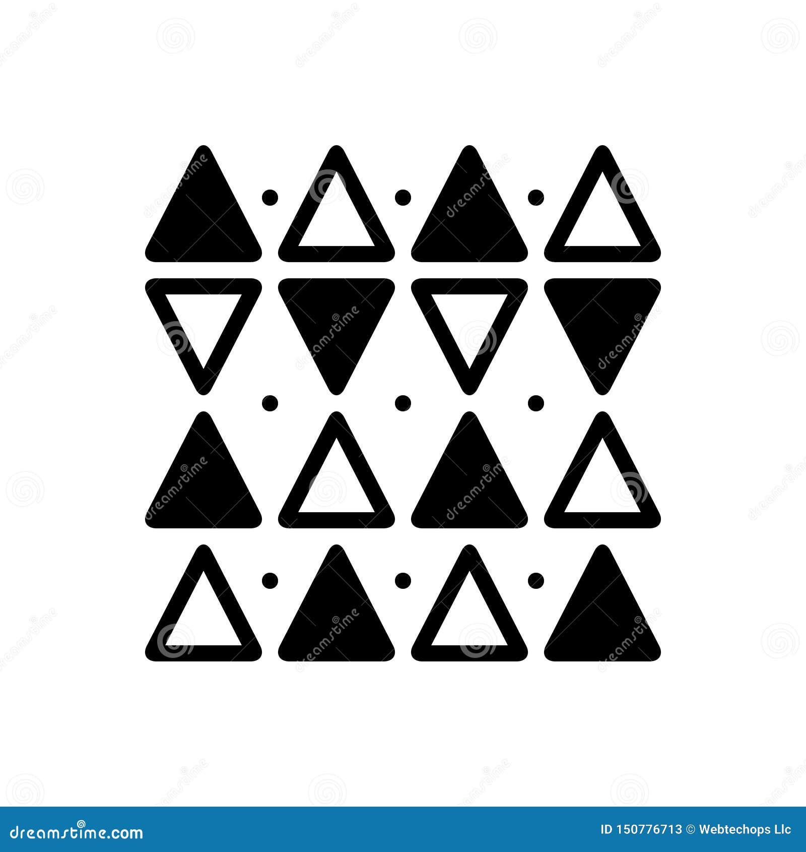 Black Solid Icon for Discrepancies, Shape and Triangle Stock Vector ...