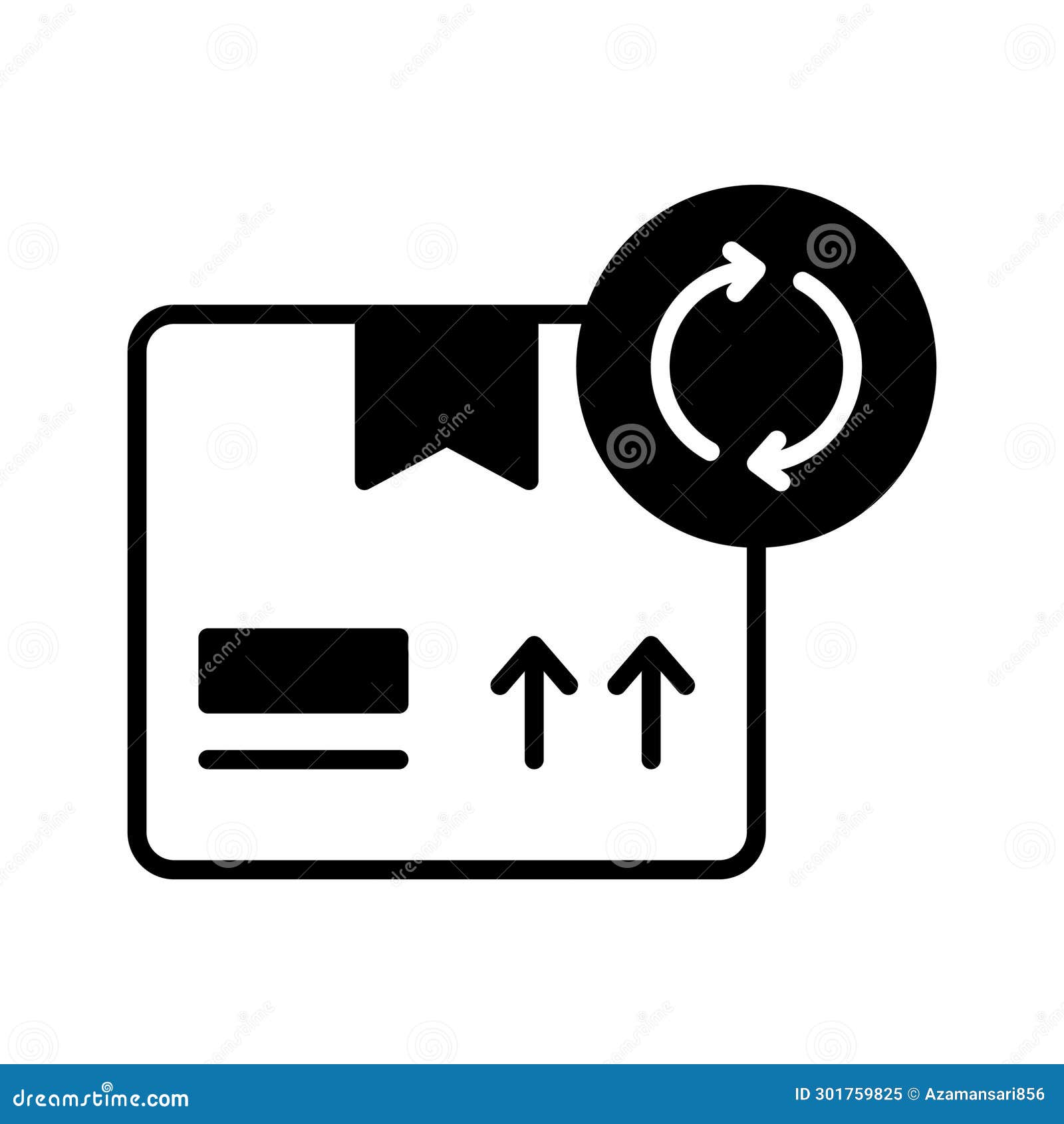 An Icon with Dispatched Package and Opposite Direction Arrows Showing ...