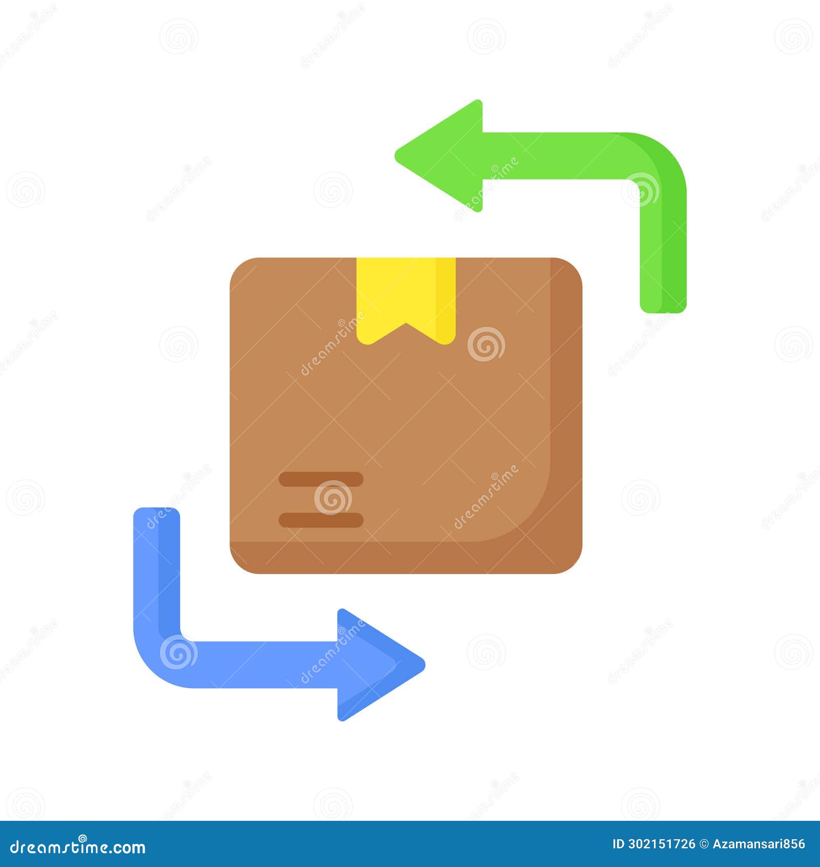 An Icon with Dispatched Package and Opposite Direction Arrows Showing ...