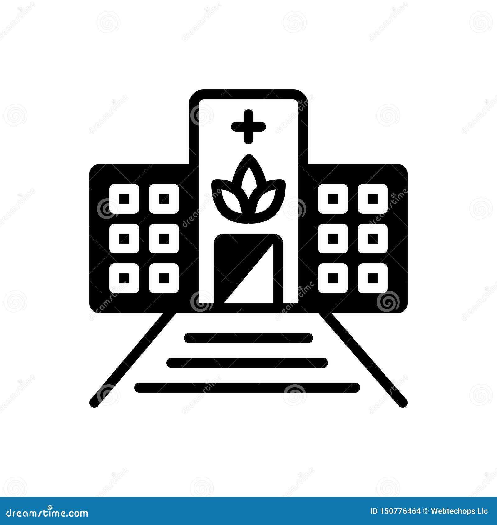 Black Solid Icon for Dispensaries, Dispensary and Pharmacy Stock Vector ...