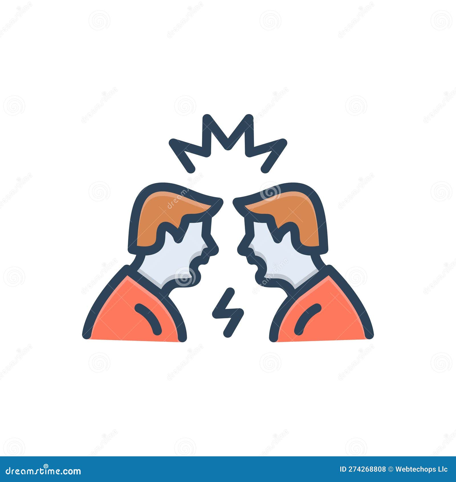 Color Illustration Icon for Dispute, Fight and Controversy Stock Vector ...