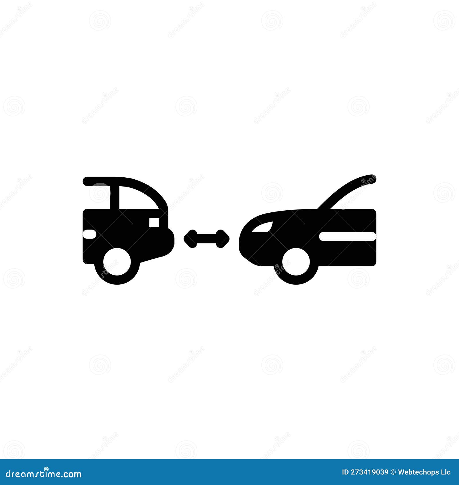 Black Solid Icon for Distance, Space and Transport Stock Vector ...