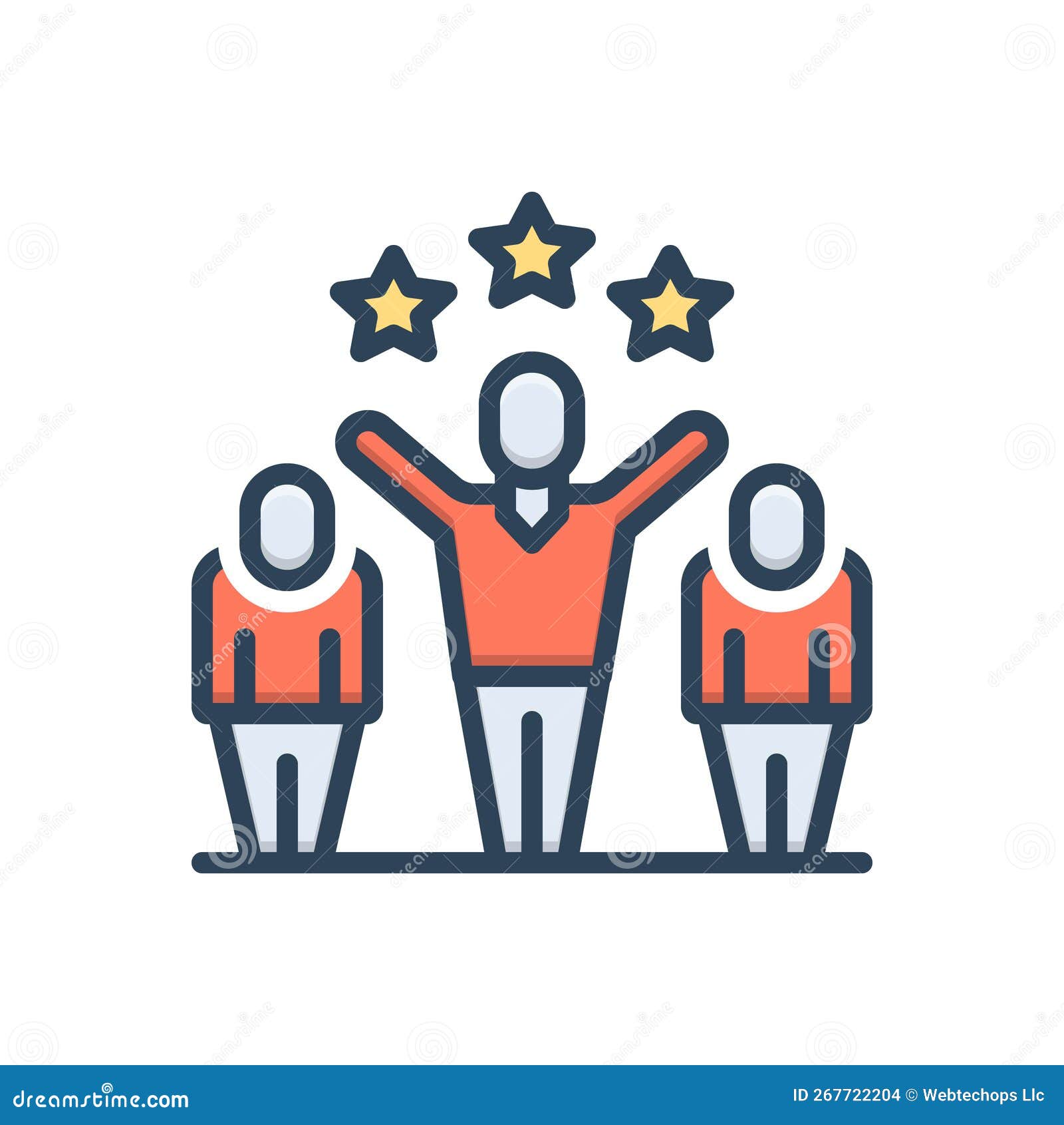 Color Illustration Icon for Distinguished, Specific and Exclusive Stock ...