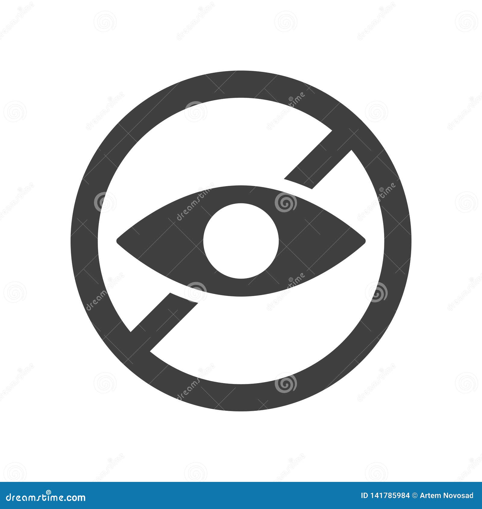 Icon - Do Not Look. Vector on White Background Stock Illustration ...