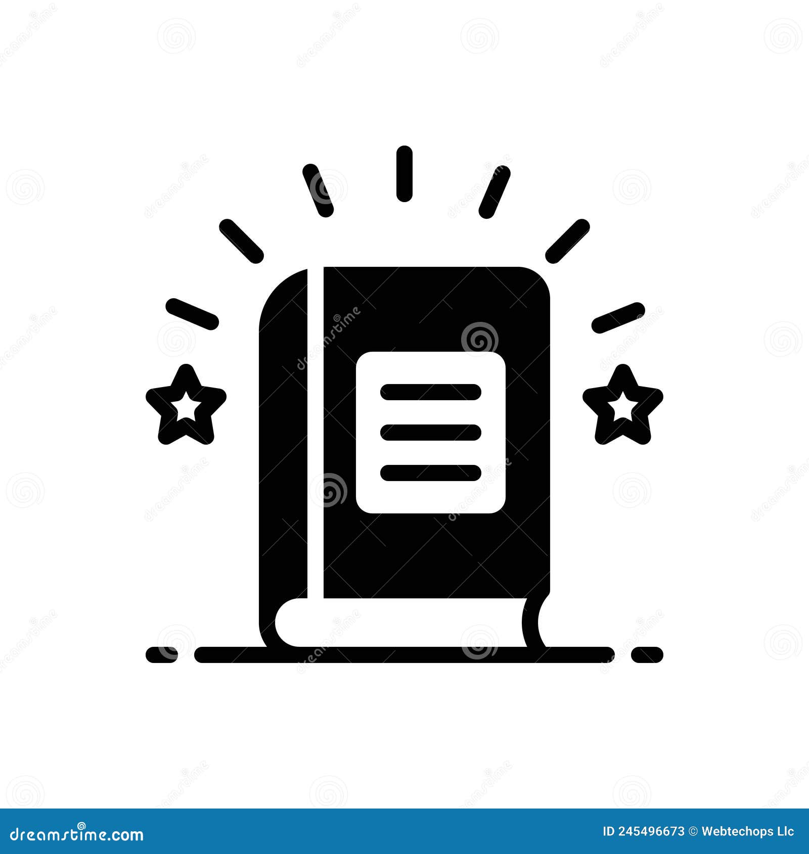 Black Solid Icon for Doctrine, Theory and Principle Stock Vector ...