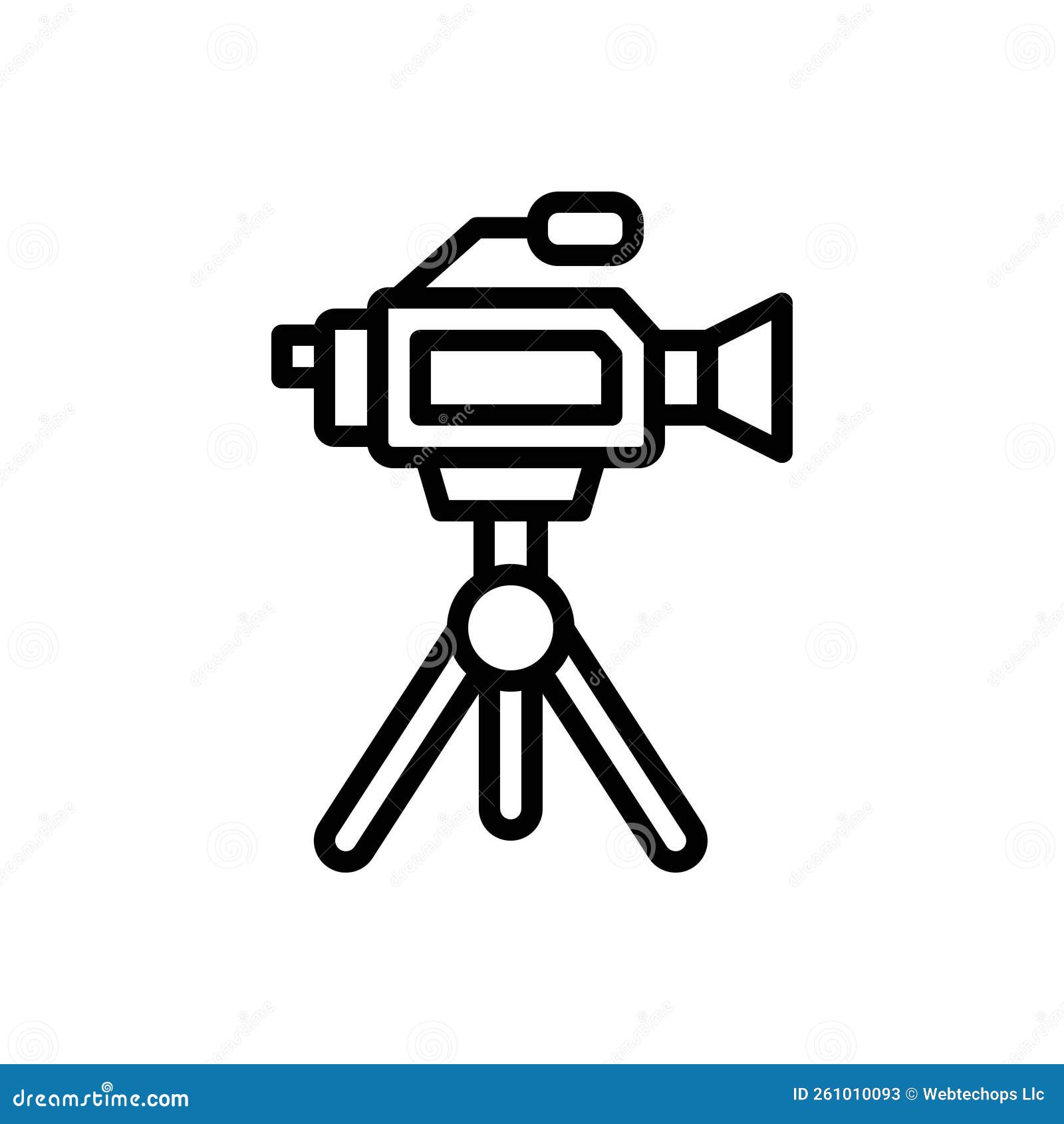 Black Line Icon for Documentary, Broadcast and Film Stock Illustration ...