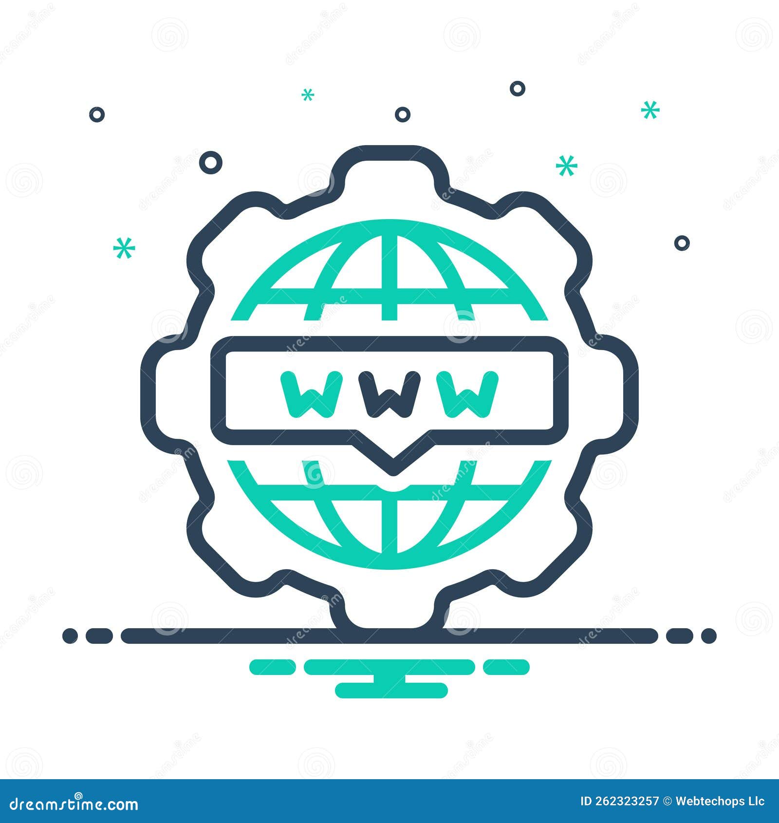 Mix Icon for Domains, Address and Connection Stock Vector ...