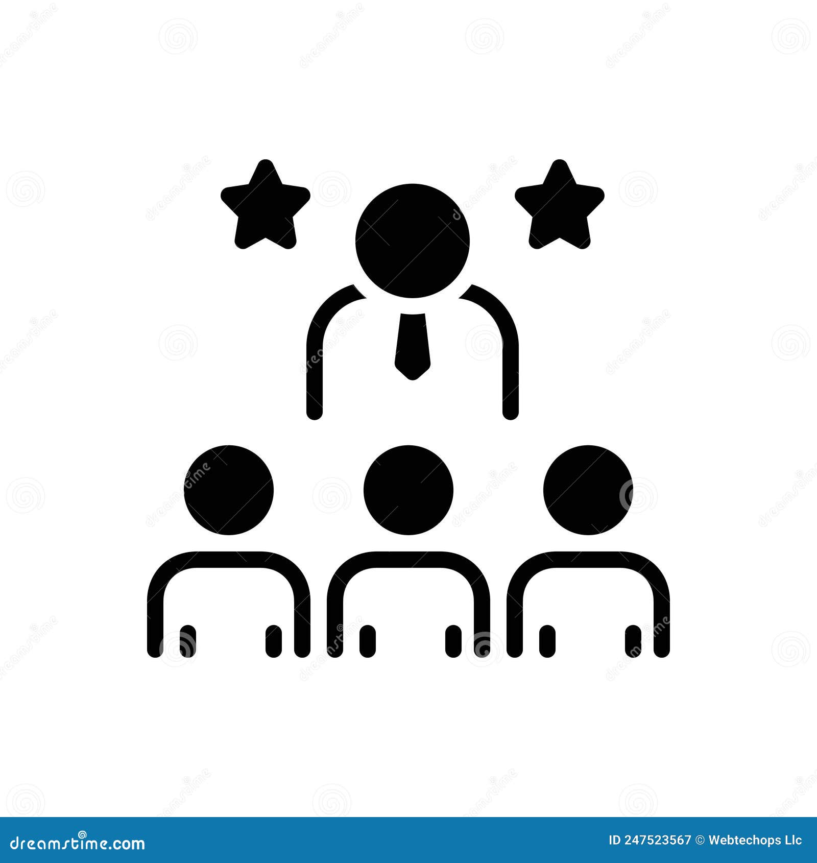 Black Solid Icon for Dominant, Assertive and Commanding Stock Vector ...