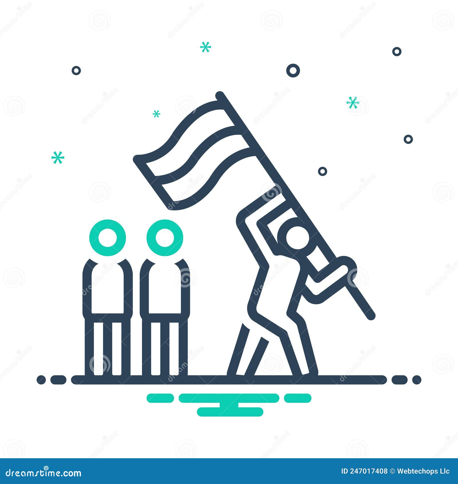 Mix Icon for Dominate, Predominate and Prevail Stock Illustration ...