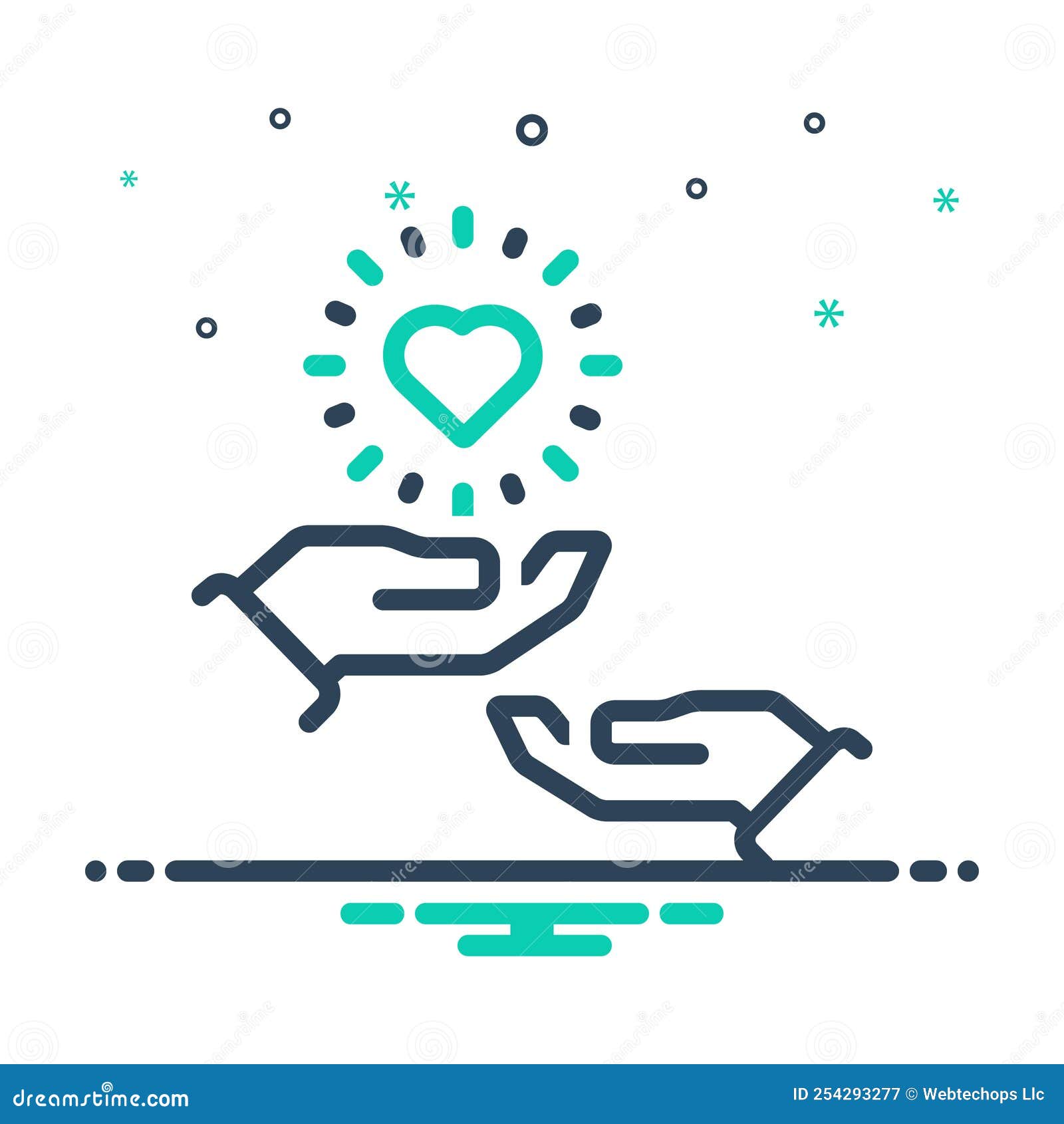 Mix Icon for Donated, Contribute and Give Stock Illustration ...