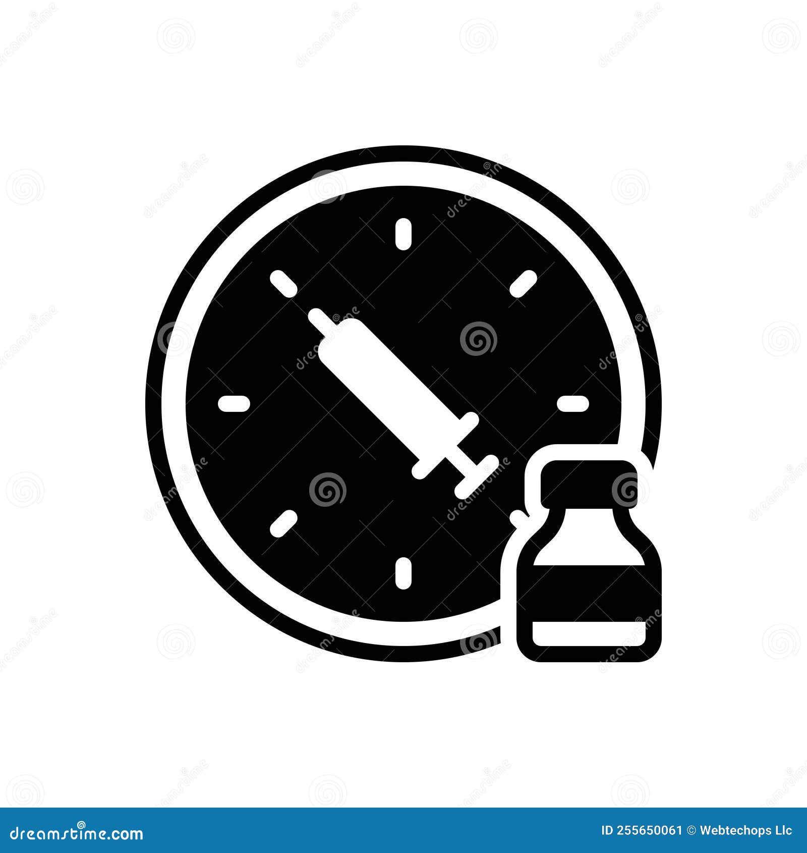 Black Solid Icon for Dose, Capsule and Time Stock Vector - Illustration ...