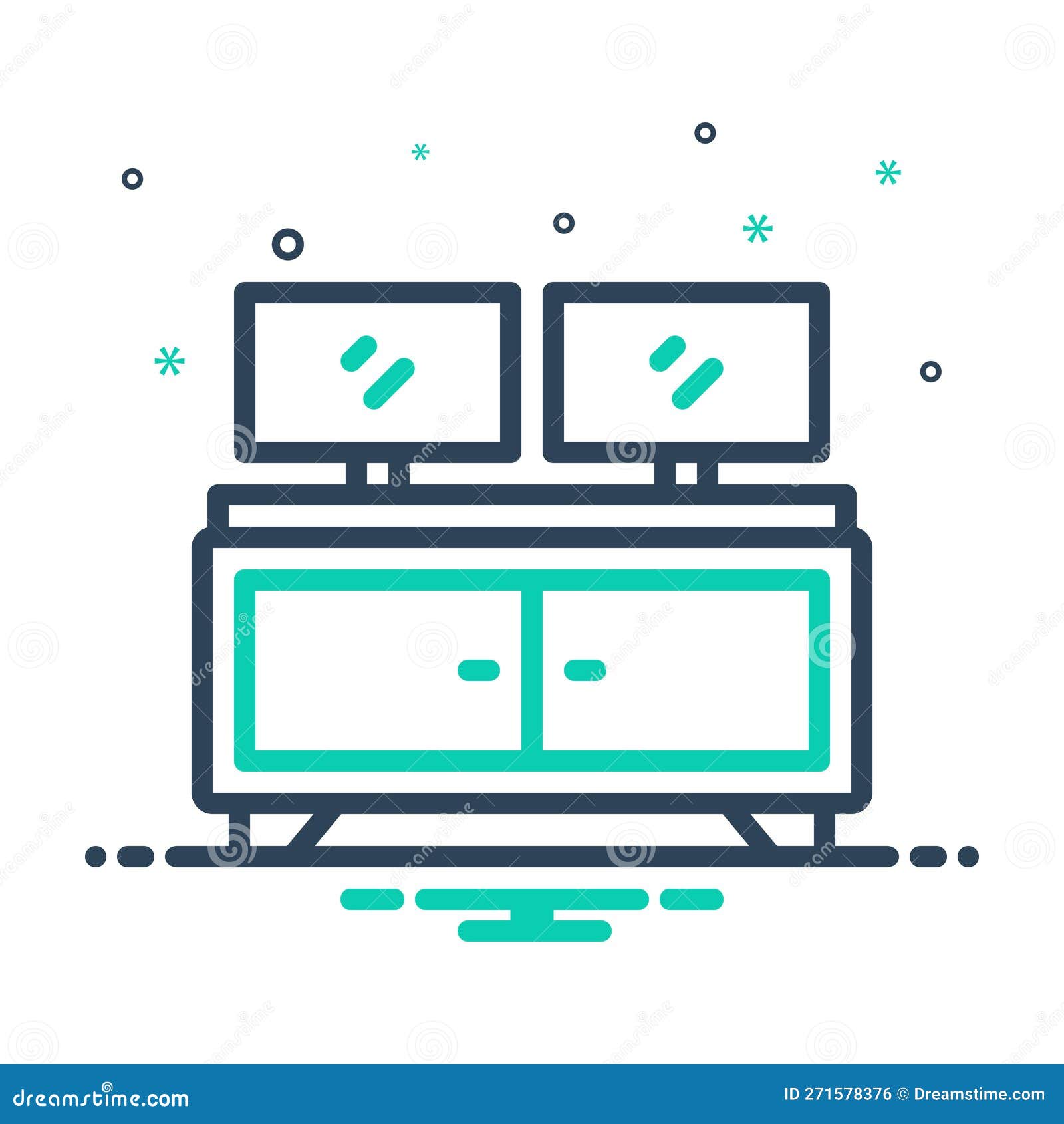 Mix Icon for Double, Dual and Similar Stock Vector - Illustration of ...