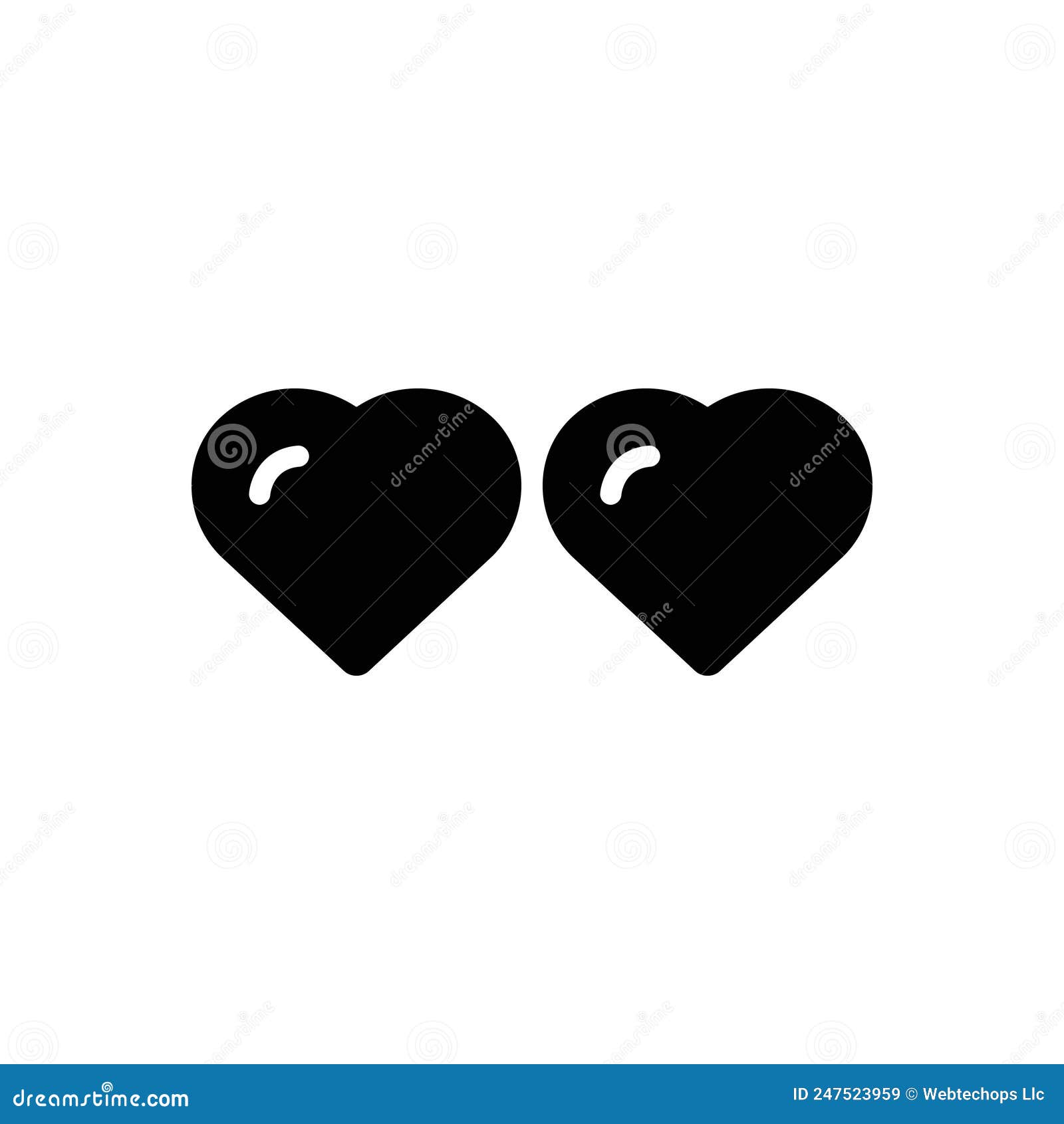 Black Solid Icon for Double, Twofold and Duplex Stock Vector ...