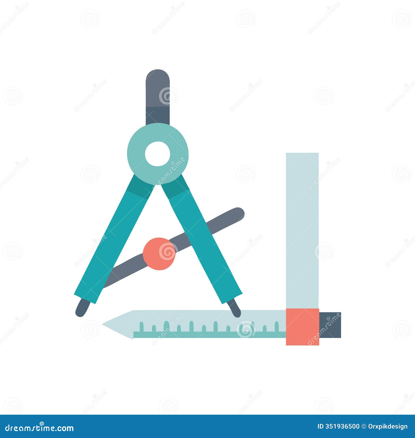 Drafting Tools Architectural Drafter Icon Color Illustration ...