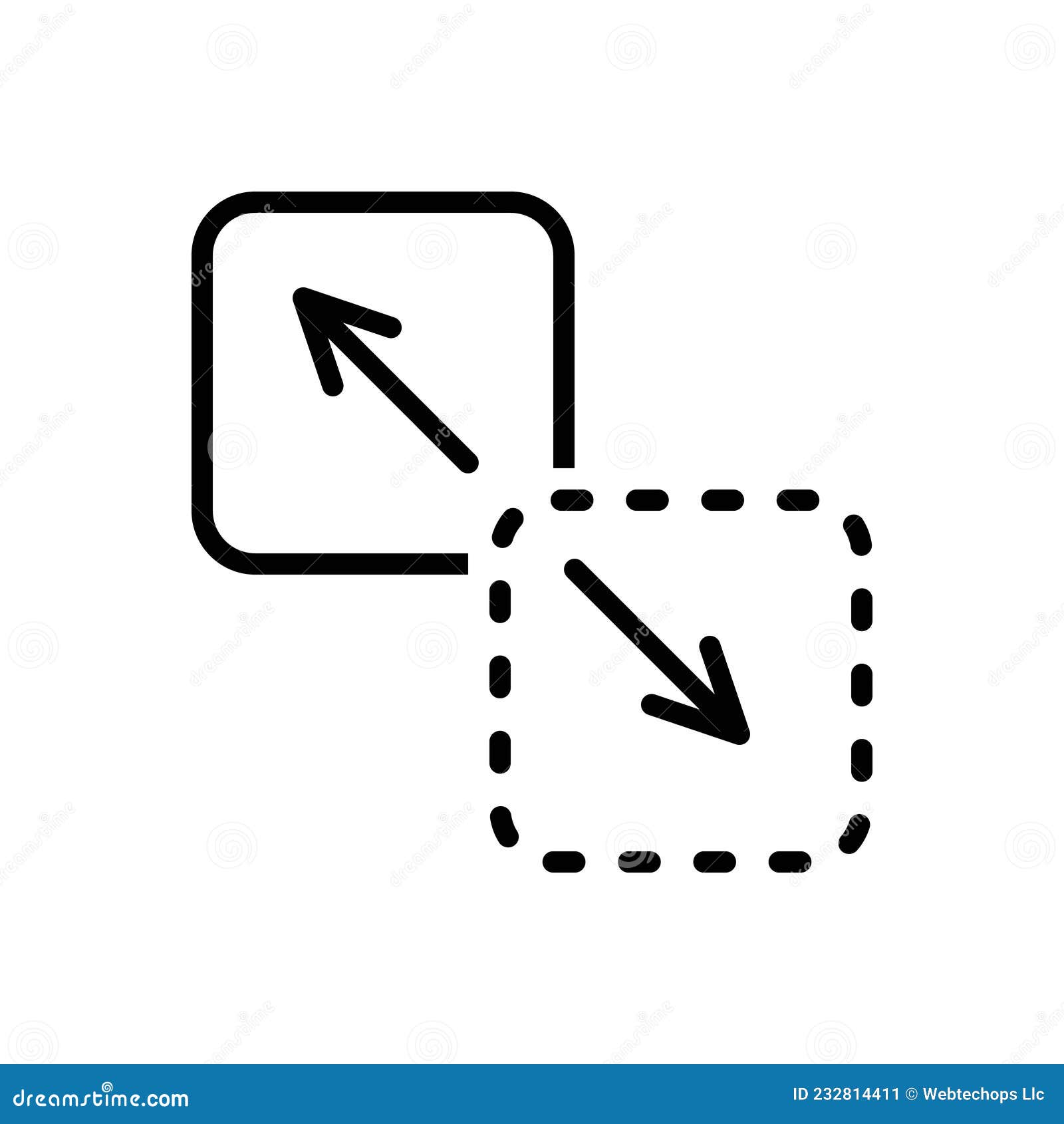 Black Line Icon for Drag, Drop and Layout Stock Vector - Illustration ...