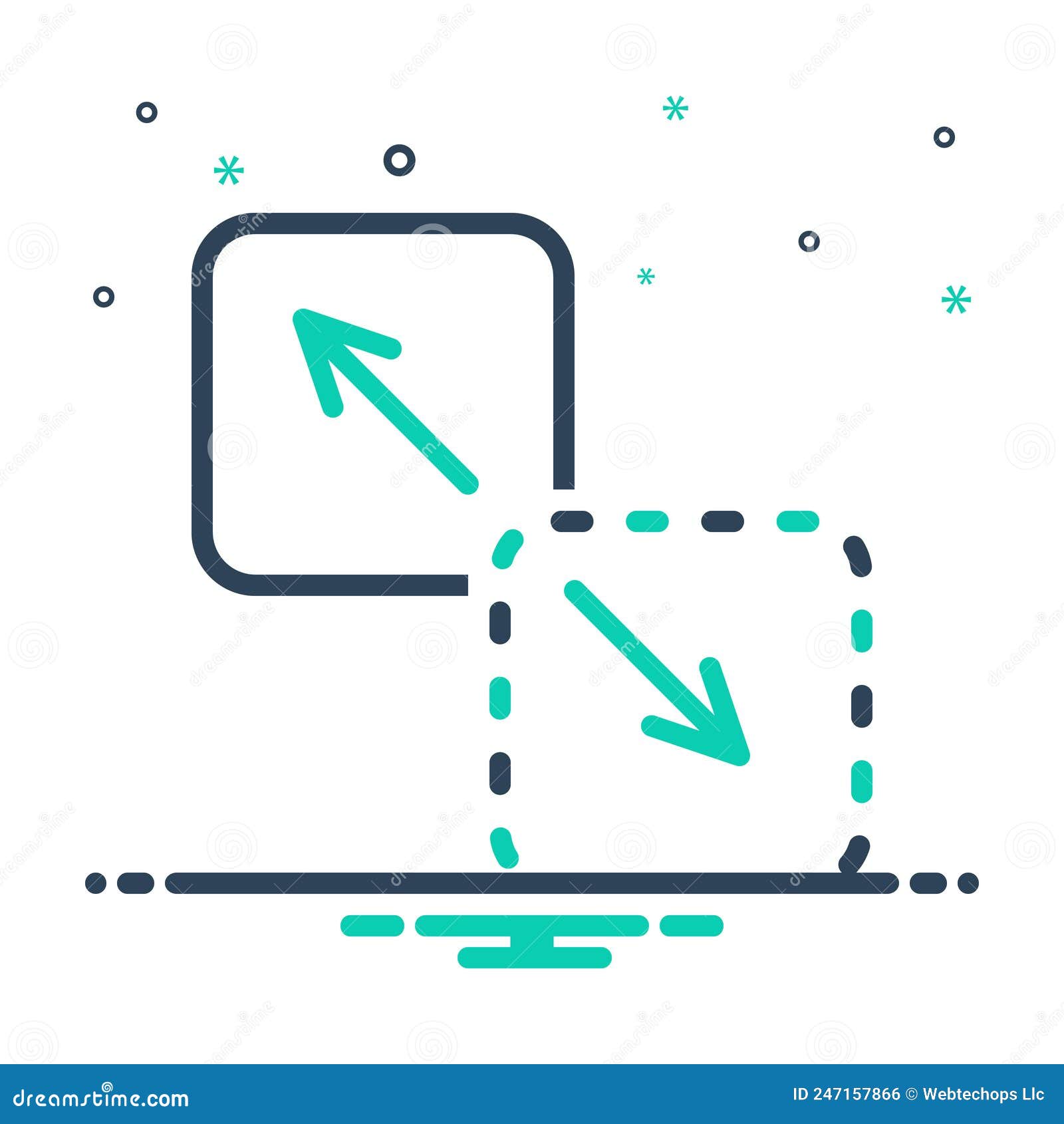 Mix Icon for Drag, Drop and Layout Stock Vector - Illustration of draw ...