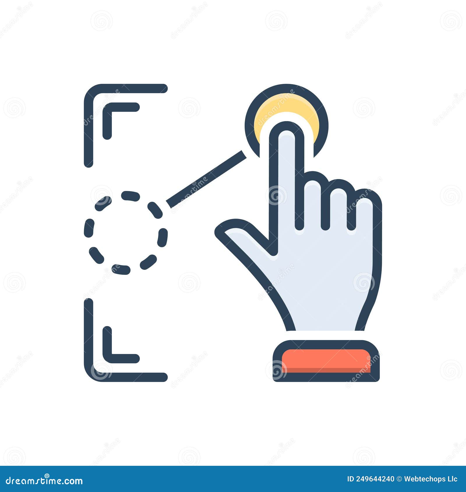 Color Illustration Icon for Drag, Pull and Draw Stock Vector ...