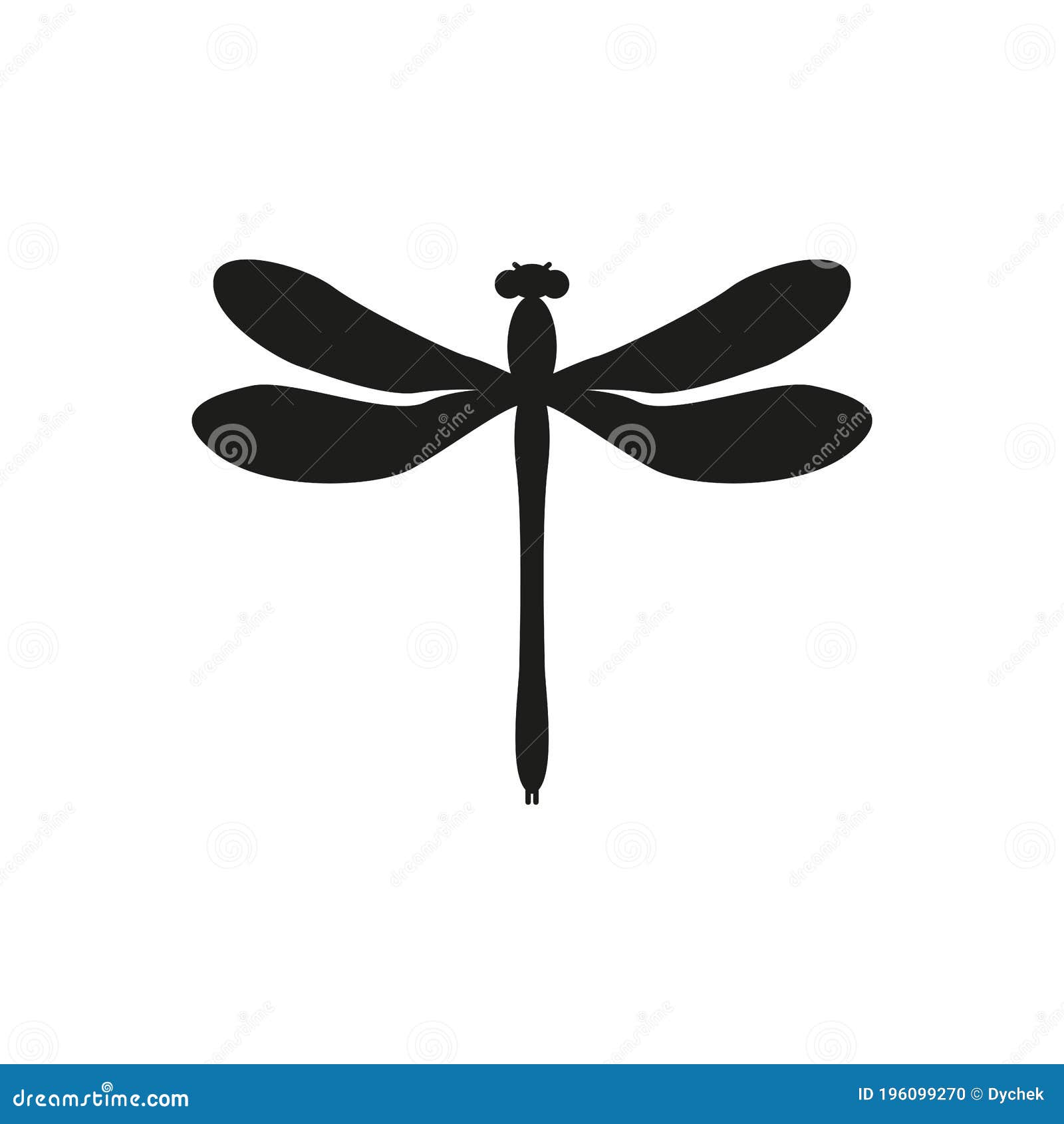 Icon of a Dragonfly. Simple Vector Illustration on a White Background ...