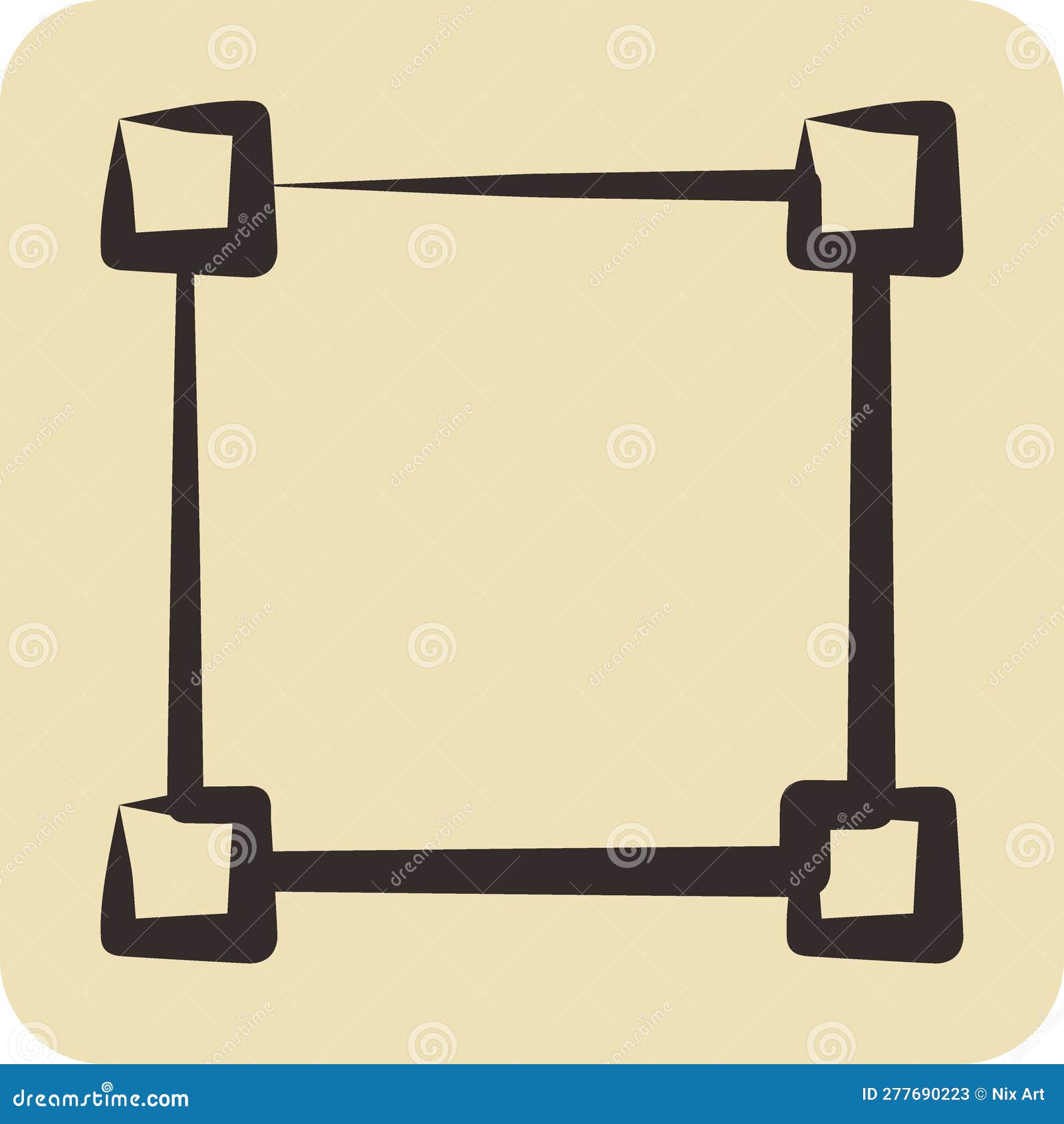 Icon Draw Square. Related To Graphic Design Tools Symbol Stock ...