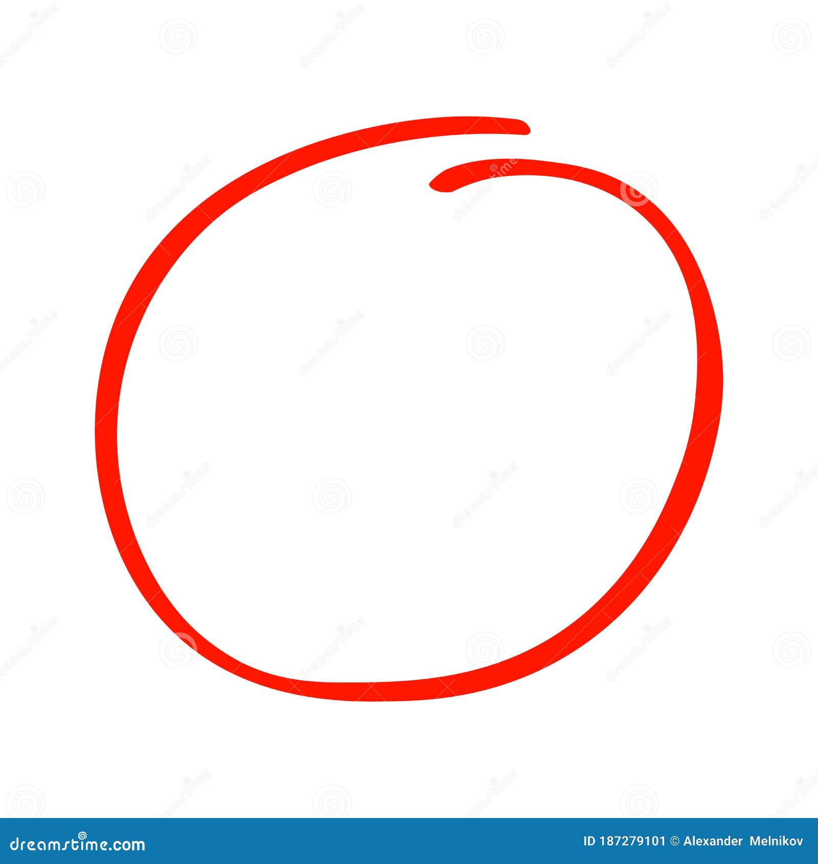 Icon of the Drawn Round Circle. Vector Illustration Eps 10 Stock ...