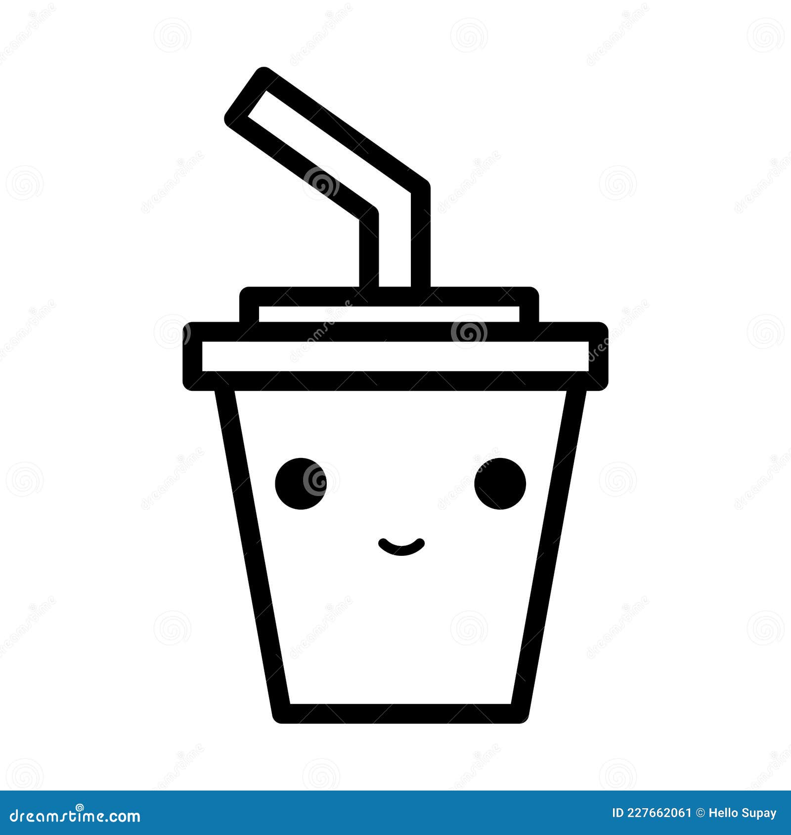 Icon Drink Container Cute Character for Drawing Stock Vector ...