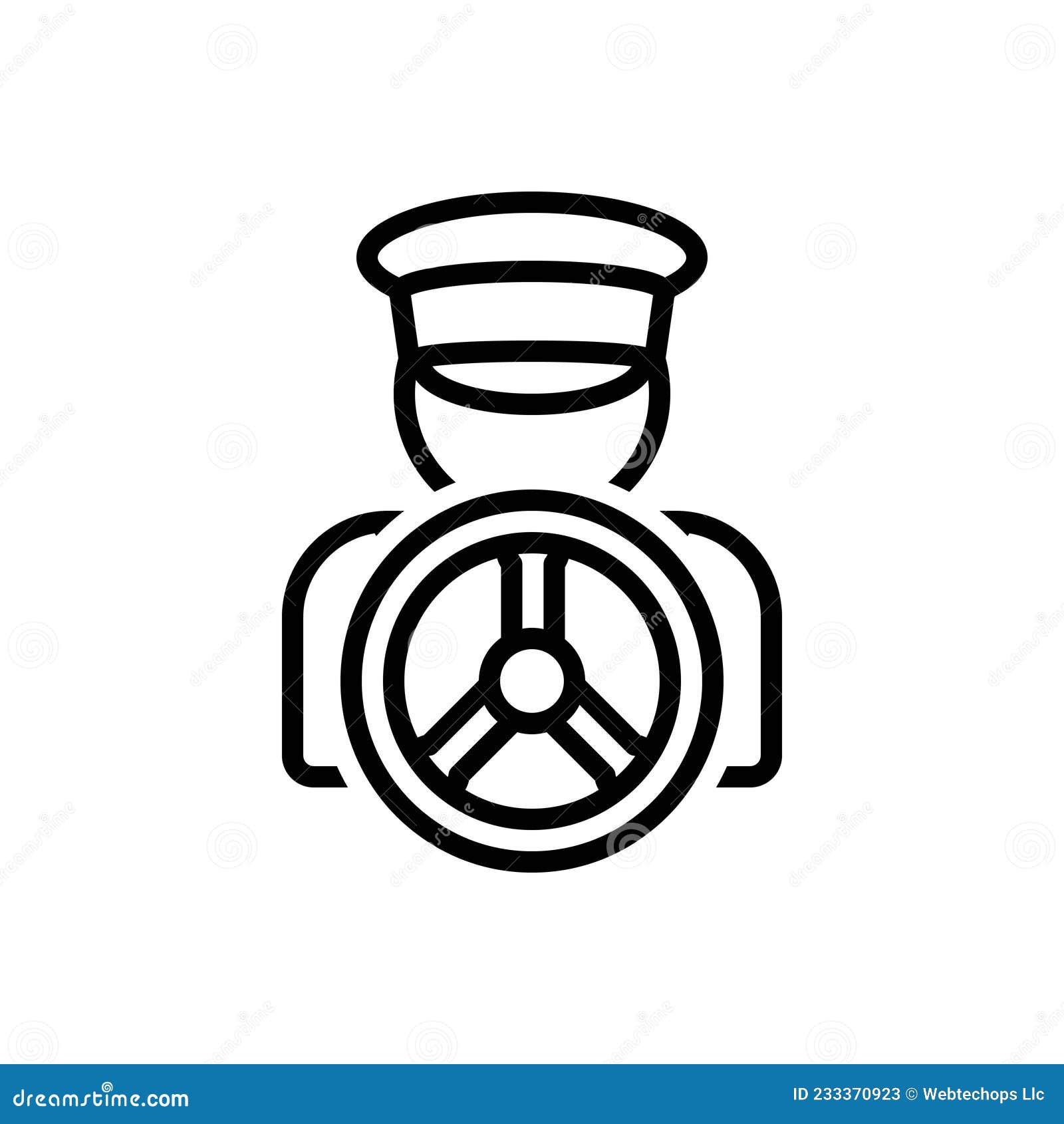 Black Line Icon for Drivers, Operator and Motorist Stock Vector ...