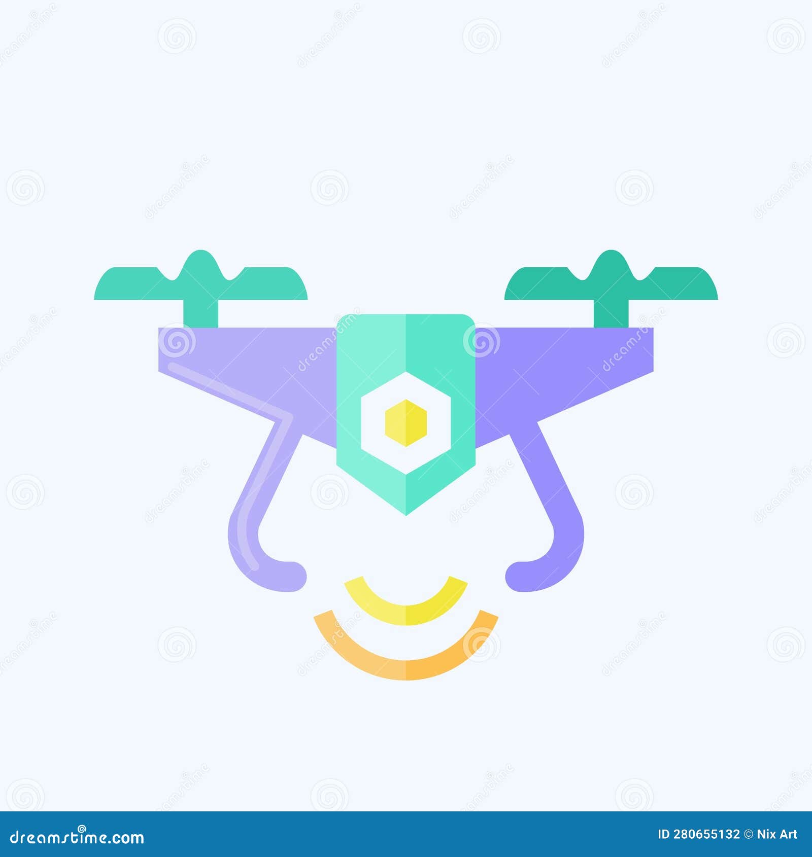 Icon Drone. Related To Drone Symbol. Flat Style. Simple Design Editable ...