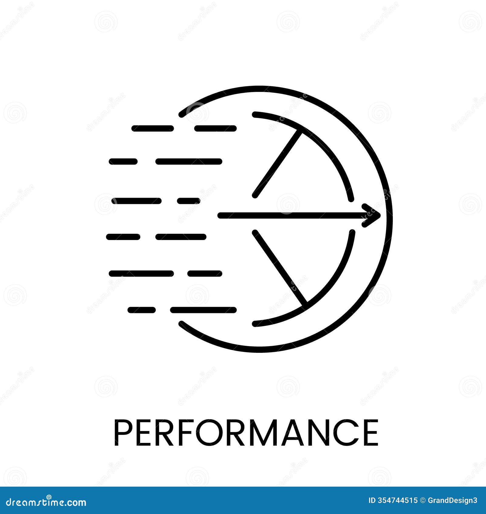 An Icon of a Dynamic Arrow in Vector, Symbolizing Speed and Performance ...