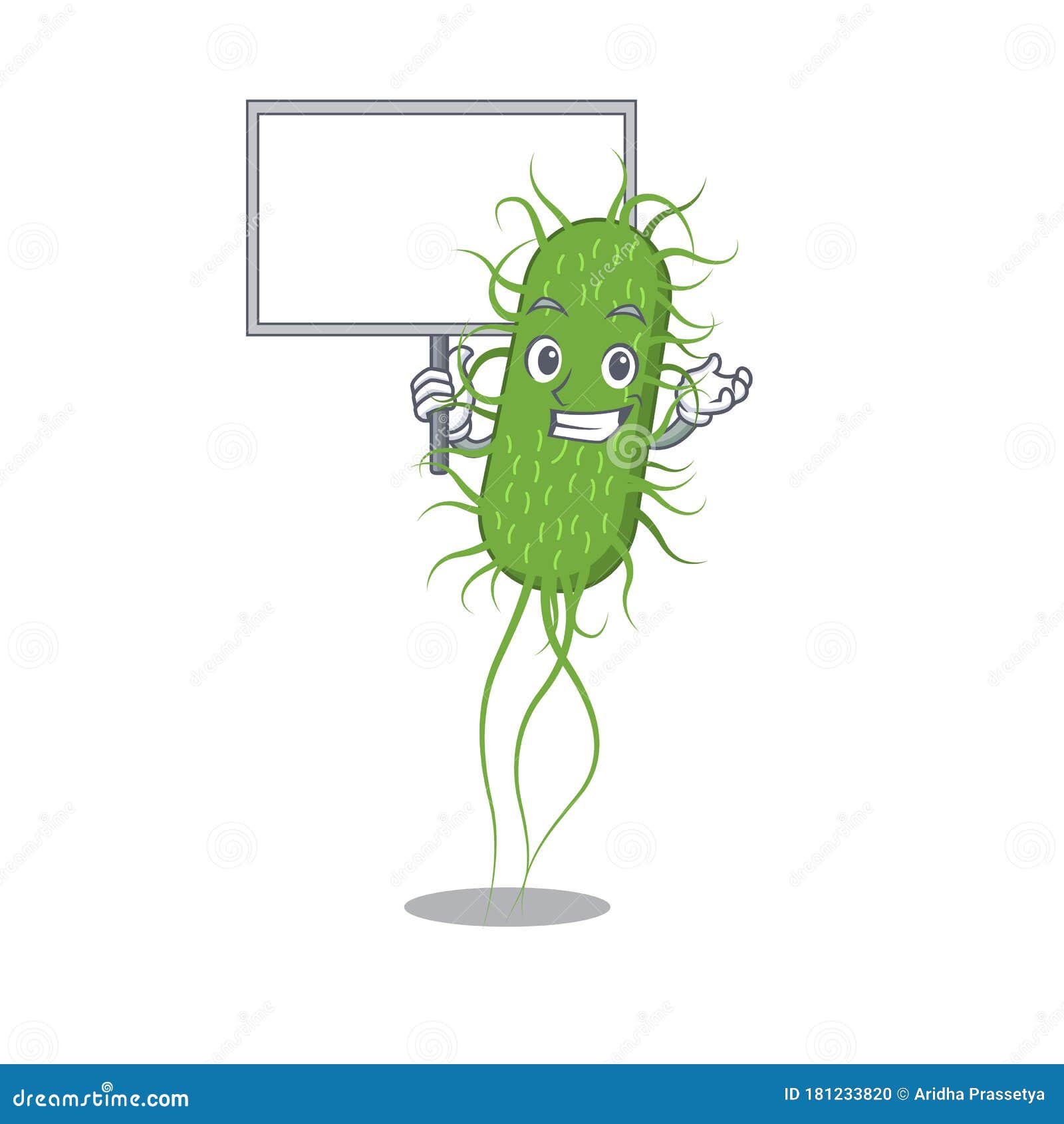 An Icon of E.coli Bacteria Mascot Design Style Bring a Board Stock ...