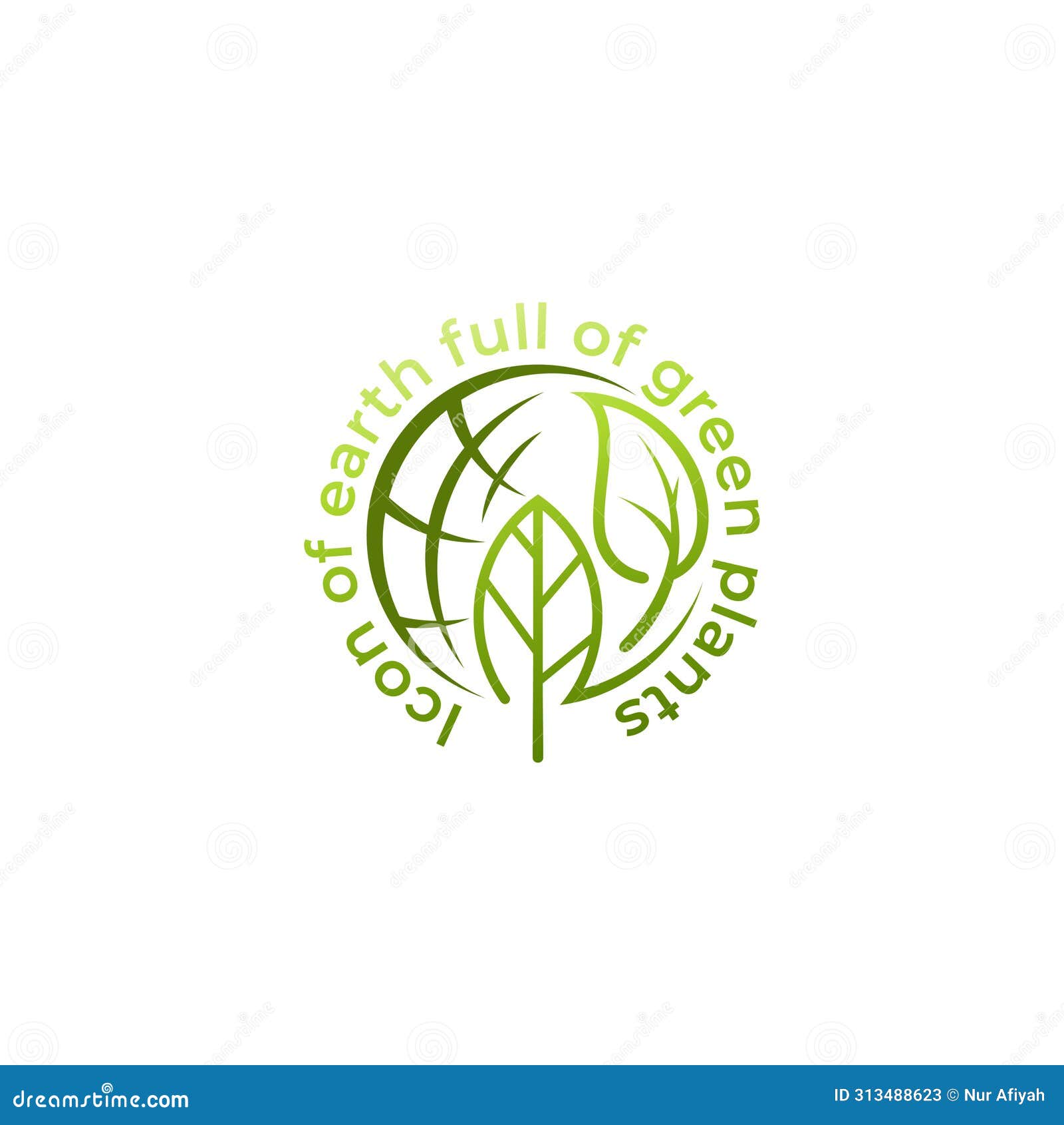 Icon of Earth Full of Green Plants, Leaf and Globe Logo Stock Vector ...