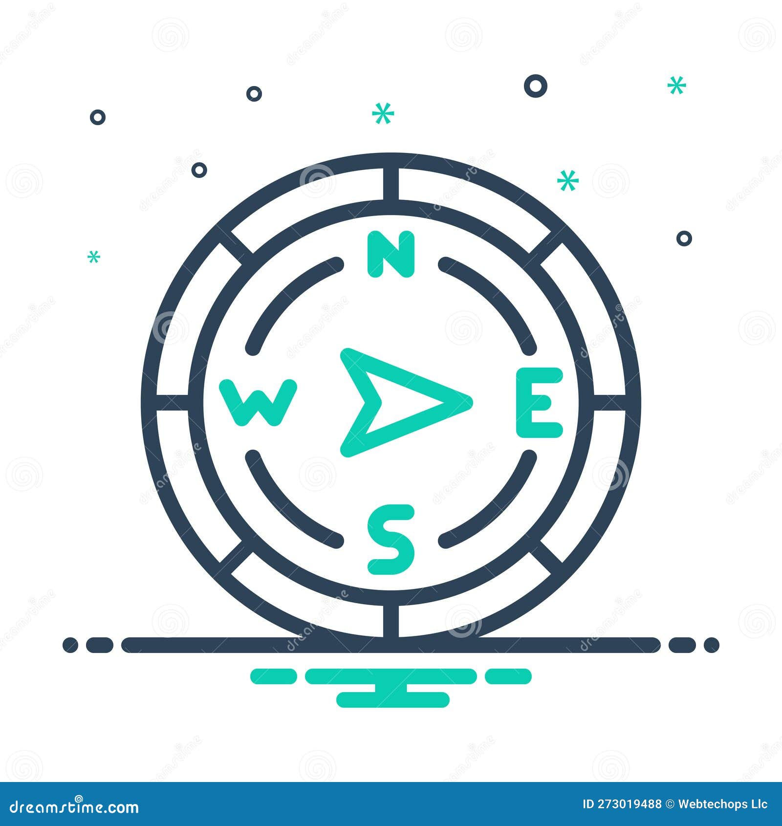 Mix Icon for East, Compass and Orientation Stock Vector - Illustration ...