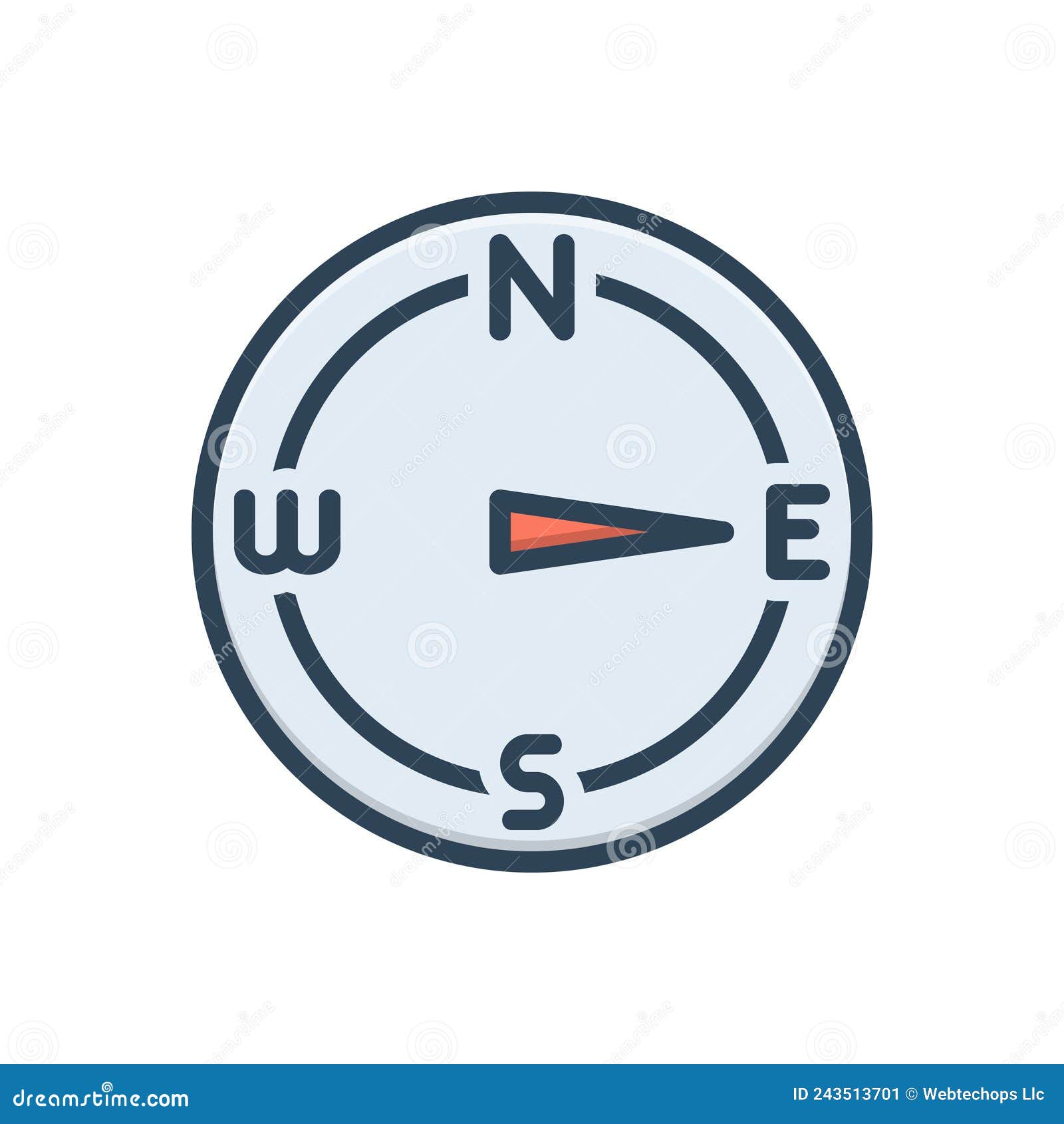 Color Illustration Icon for East, Eastern and Arrow Stock Illustration ...