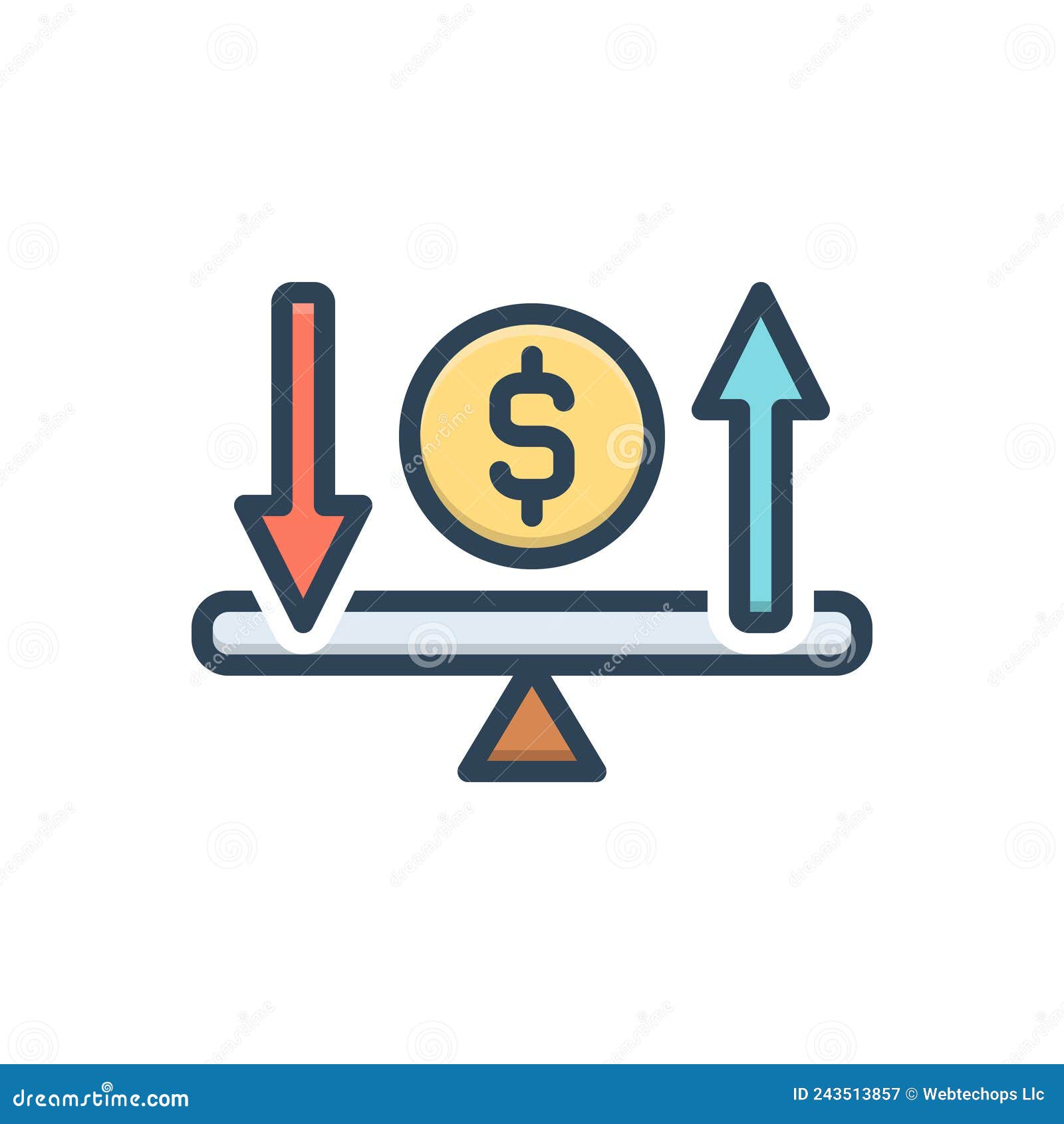 Color Illustration Icon for Economic, Balance and Financial Stock ...
