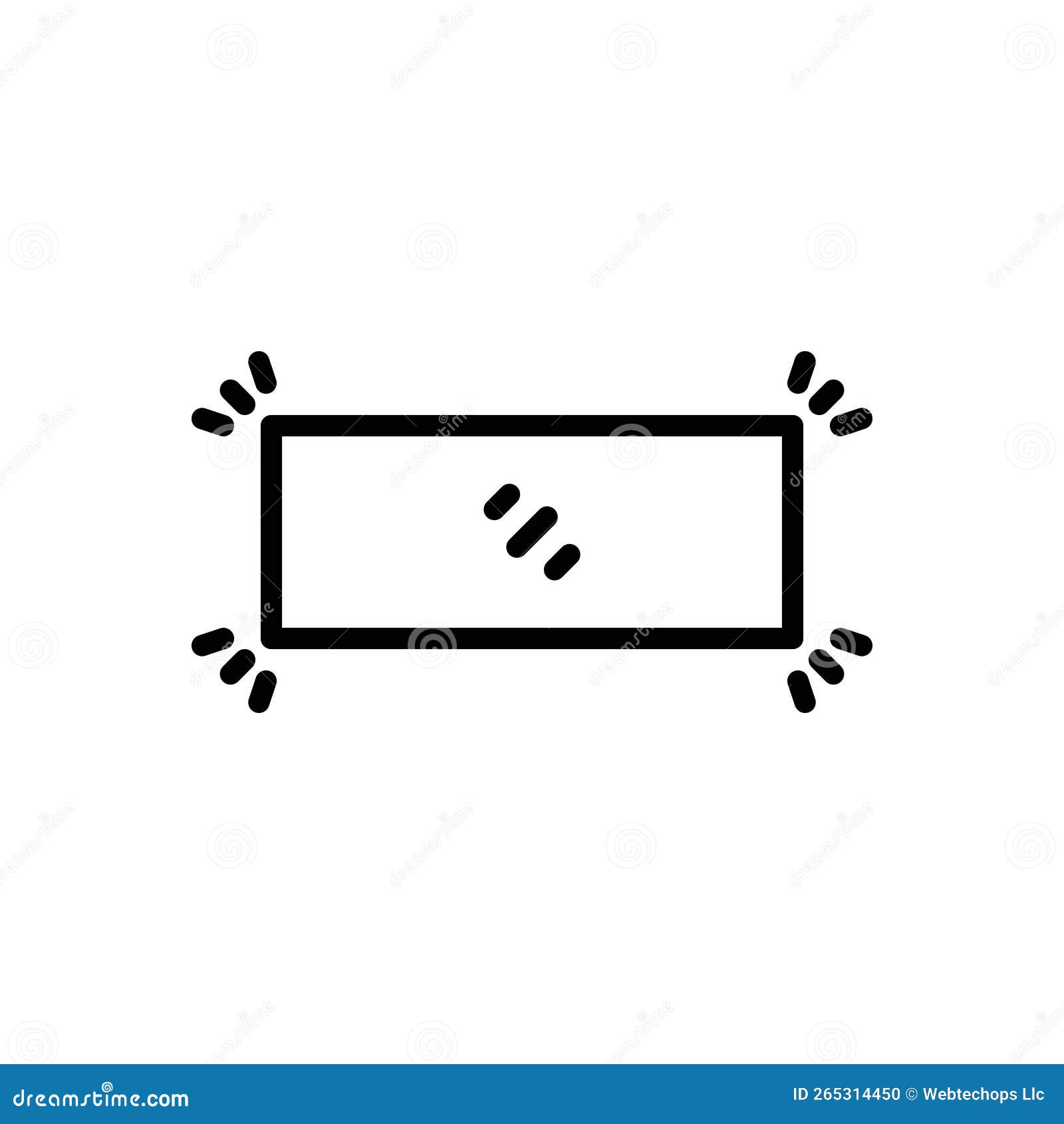 Black Line Icon for Edges, Border and Boundary Stock Vector ...