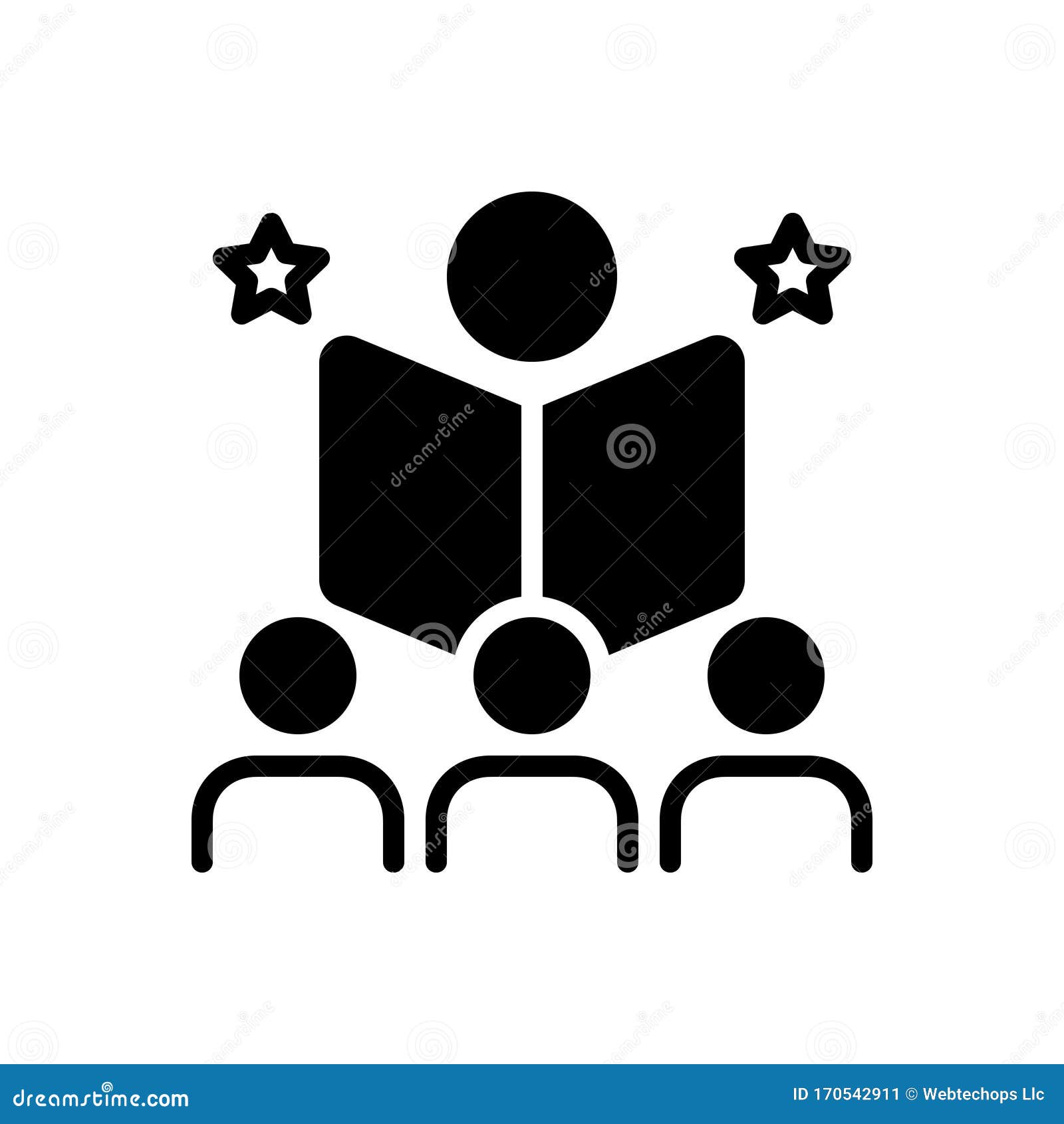 Black Solid Icon for Educate, Teach and Edify Stock Vector ...