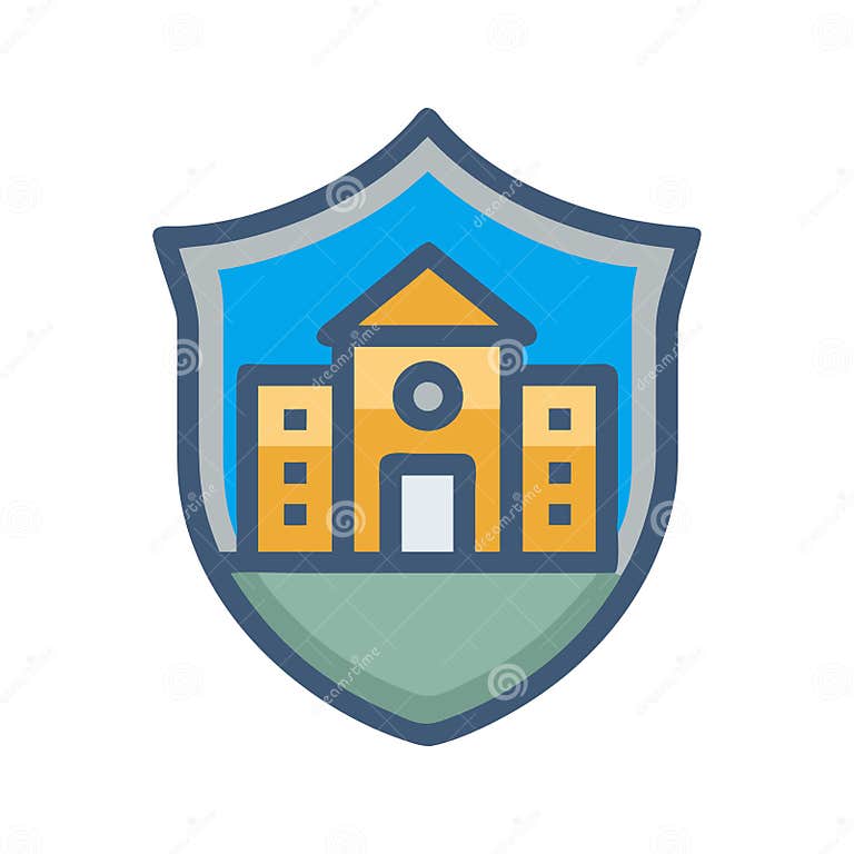 Icon for Educational Protection Shields Stock Vector - Illustration of ...