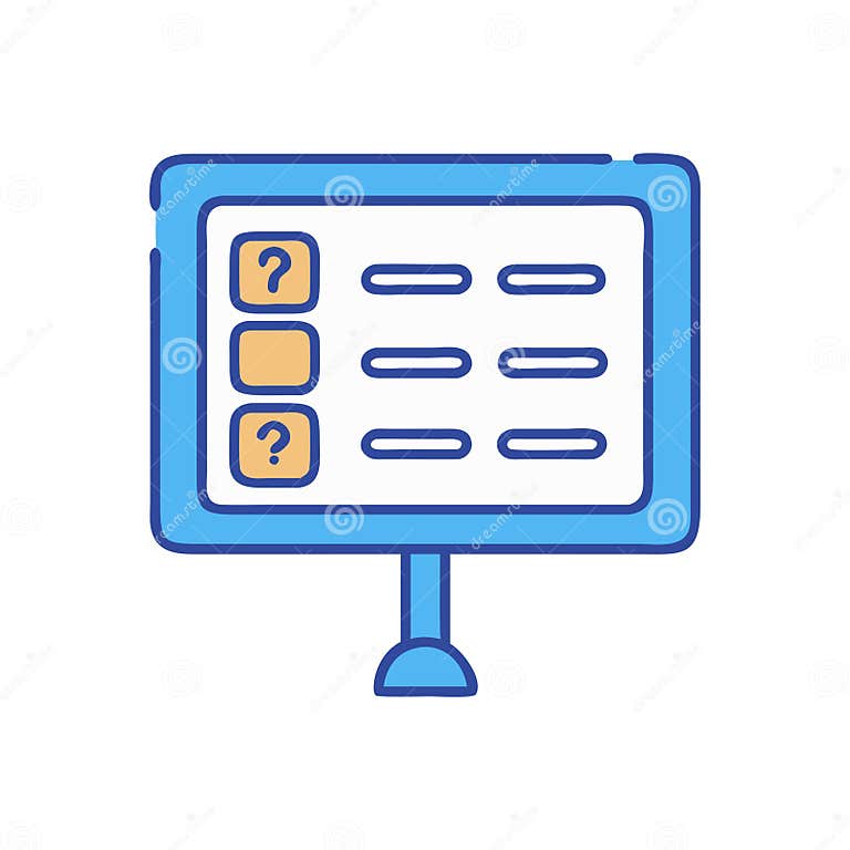 Icon for Educational Quiz Boards Stock Vector - Illustration of vector ...