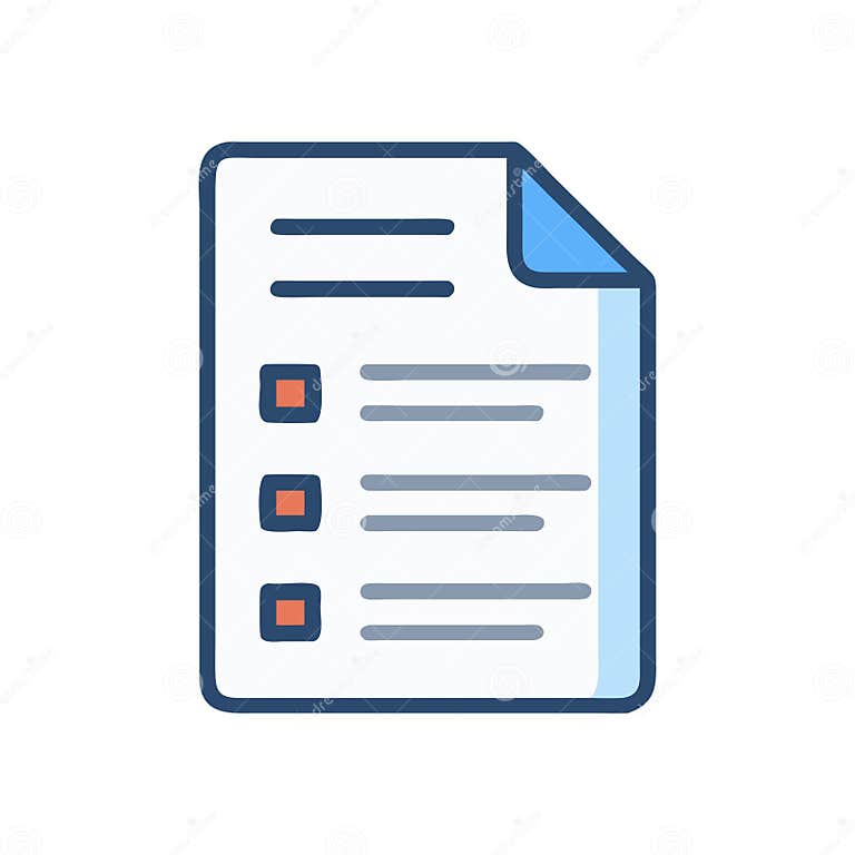 Icon for Educational Study Worksheets Stock Vector - Illustration of ...