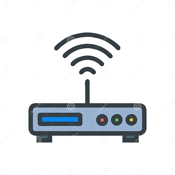 Icon for Educational Wireless Routers Stock Vector - Illustration of ...