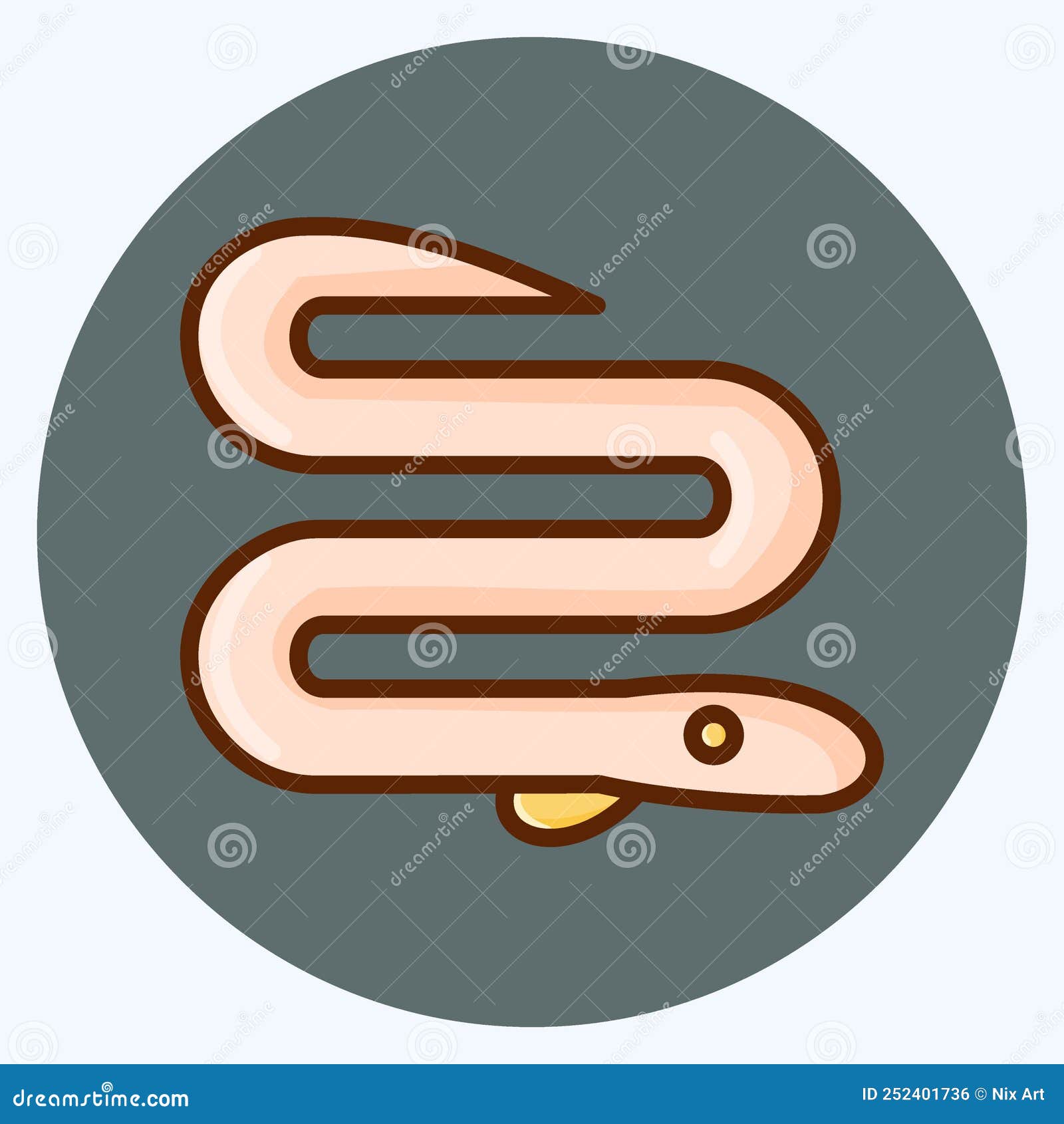 Icon Eel. Suitable for Meat. Flat Style. Simple Design Editable. Design ...