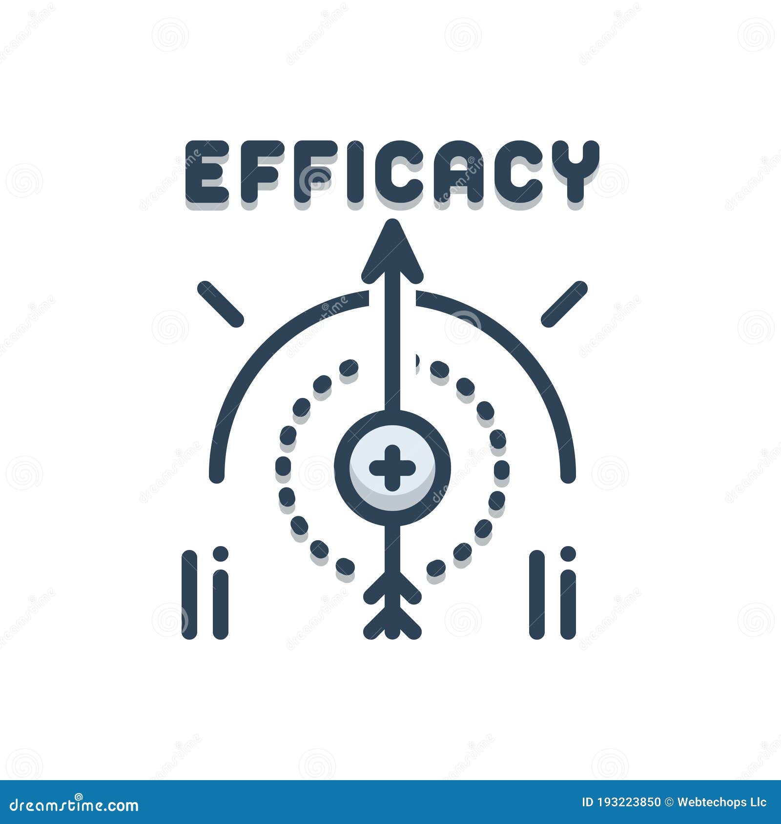 Color Illustration Icon for Efficacy, Impact and Influence Stock ...
