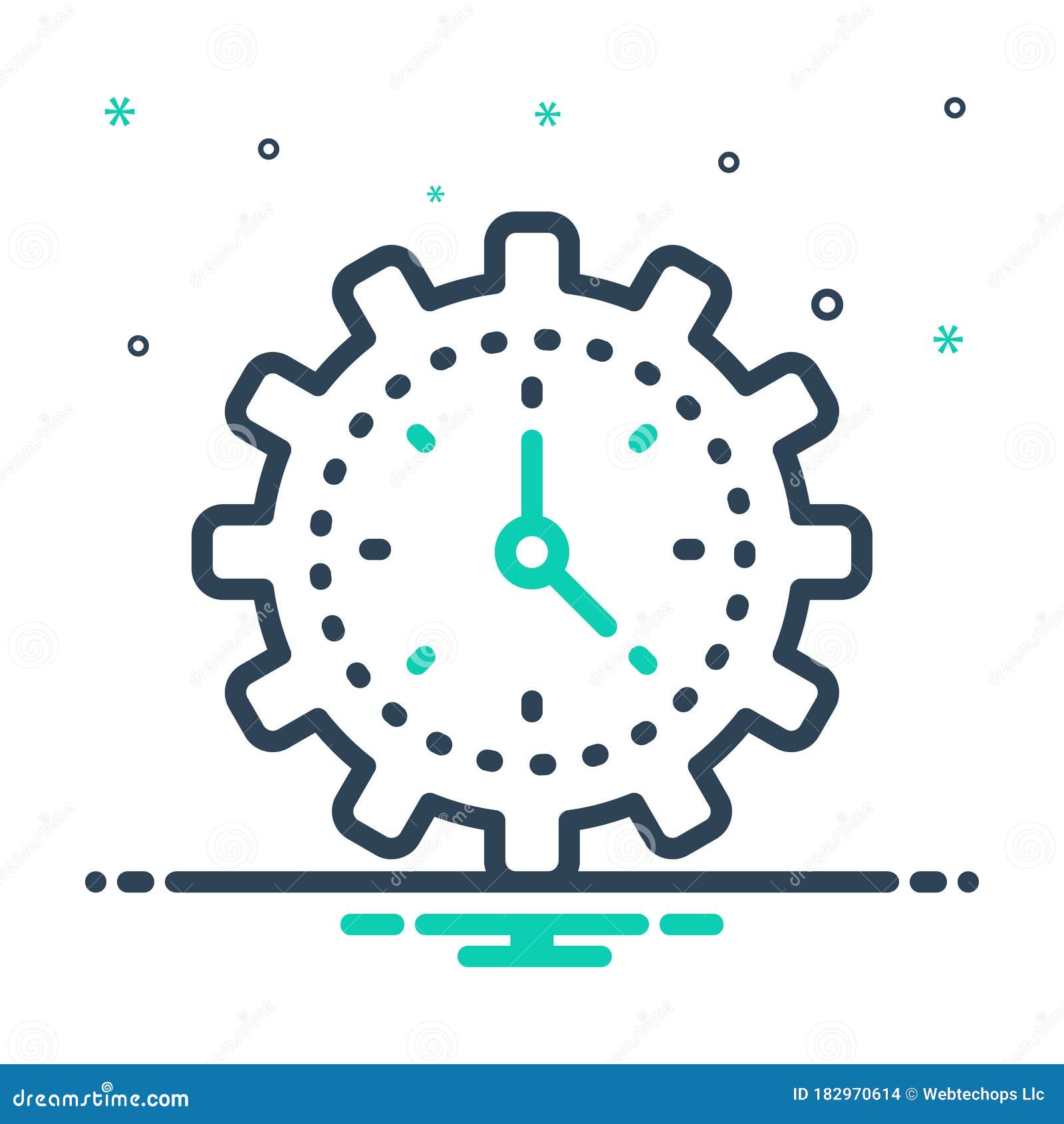Mix Icon for Efficiency, Time and Management Stock Vector ...