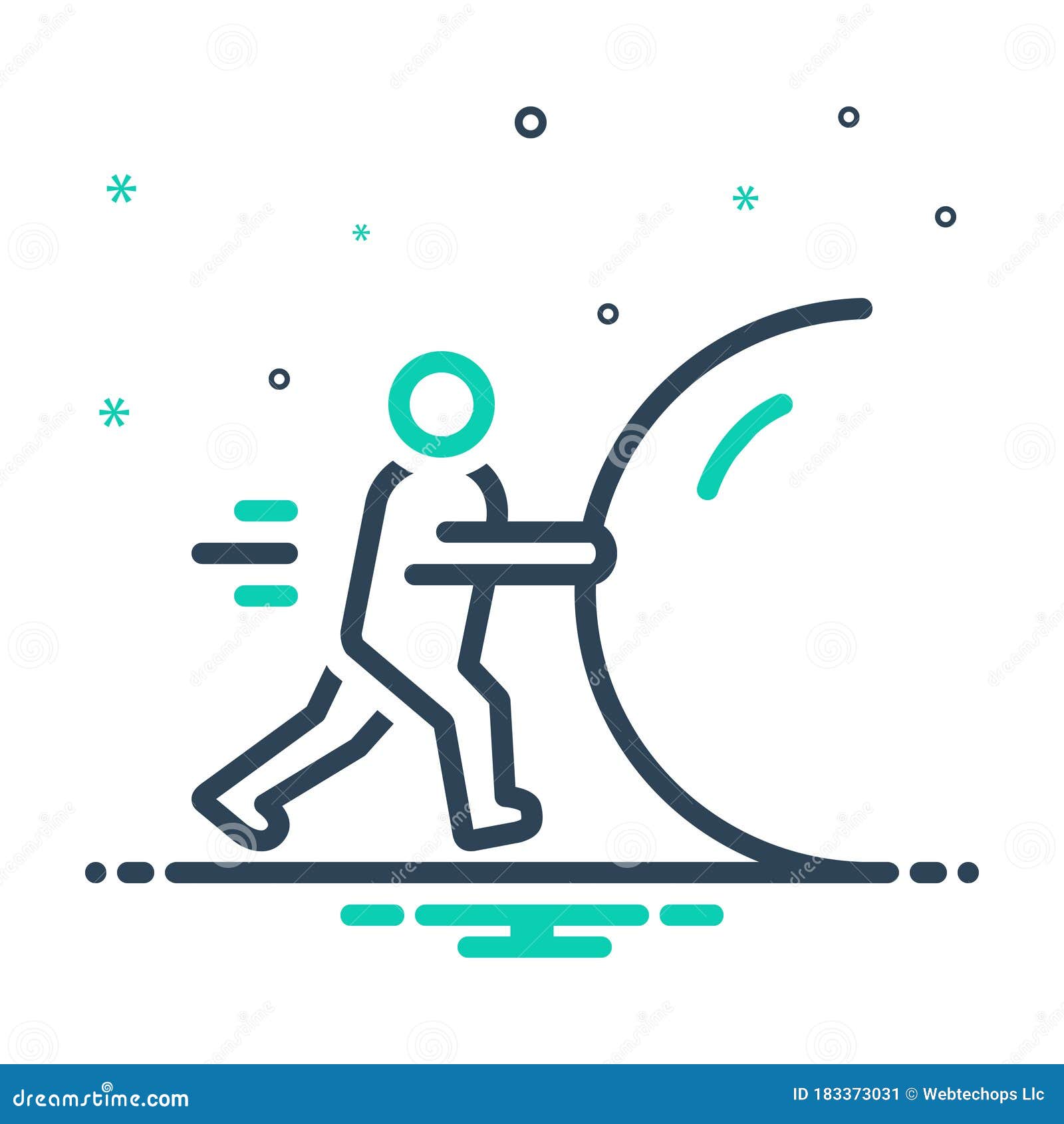 Mix Icon for Effort, Power and Boulder Stock Vector - Illustration of ...