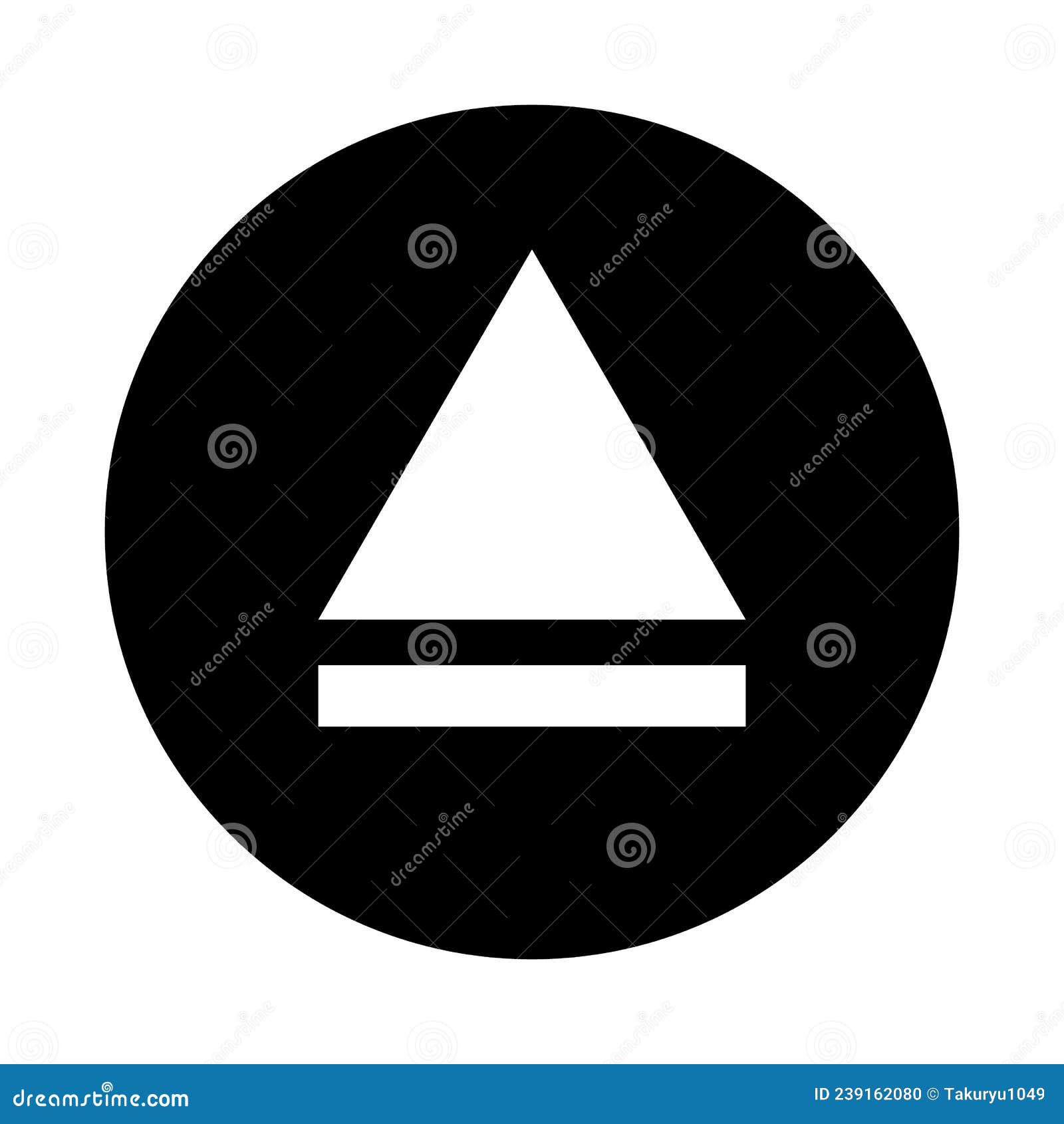 Eject - Simple Vector Icon in Black. Stock Vector - Illustration of ...
