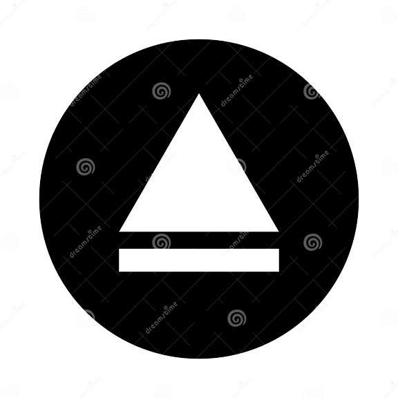 Eject - Simple Vector Icon in Black. Stock Vector - Illustration of ...