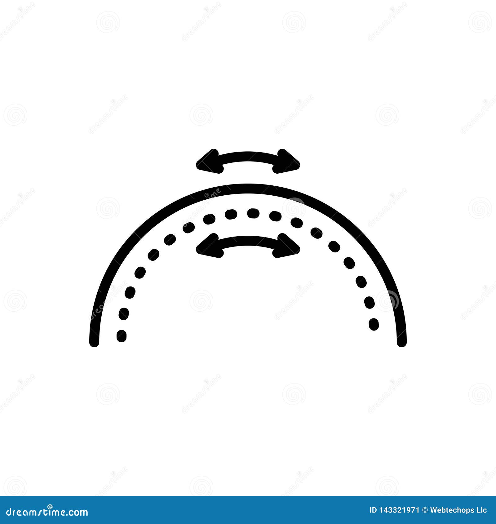 Black Line Icon for Elasticity, Flexibility and Ductility Stock ...