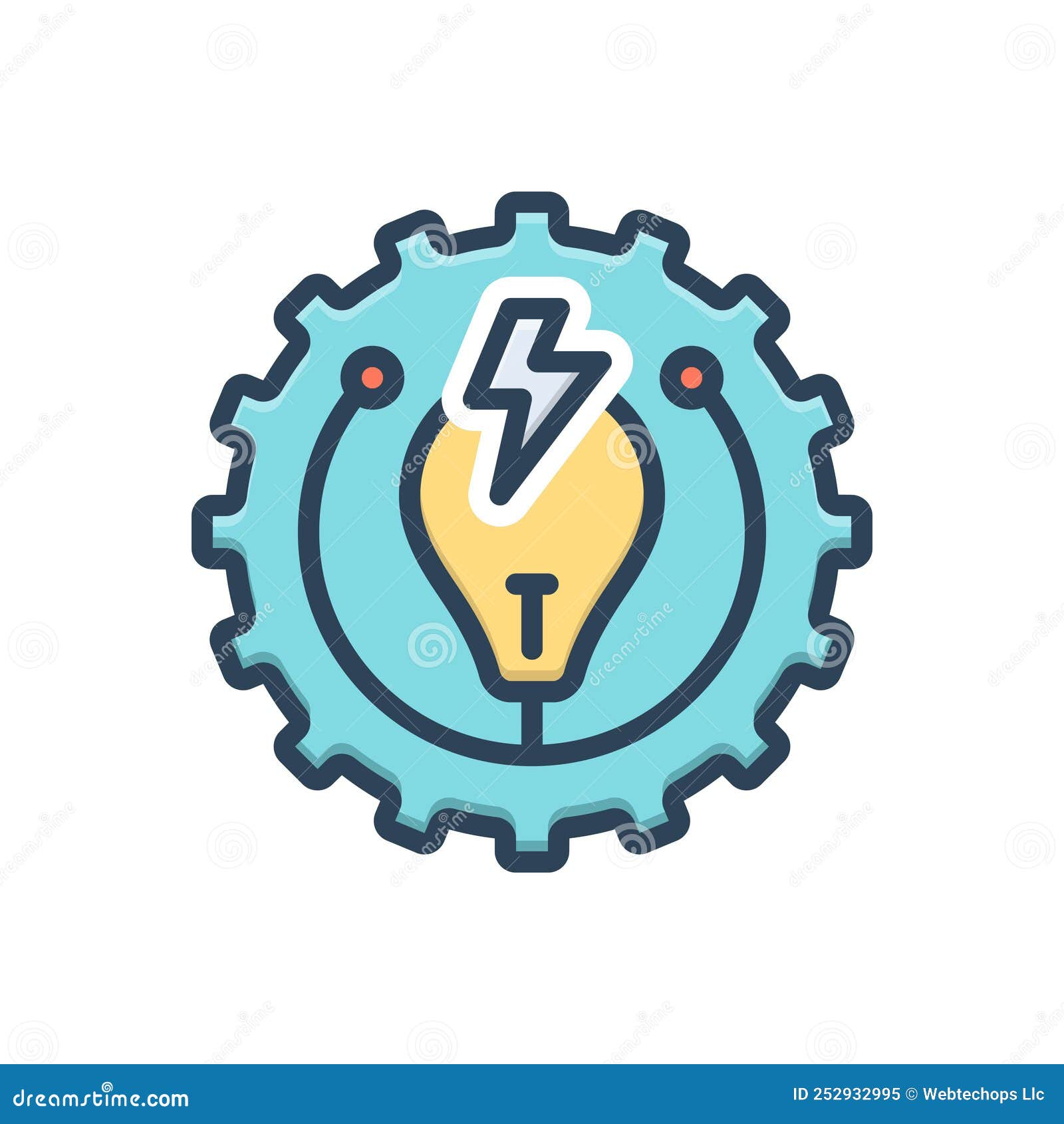 Color Illustration Icon for Electric, Galvanic and Electricity Stock ...