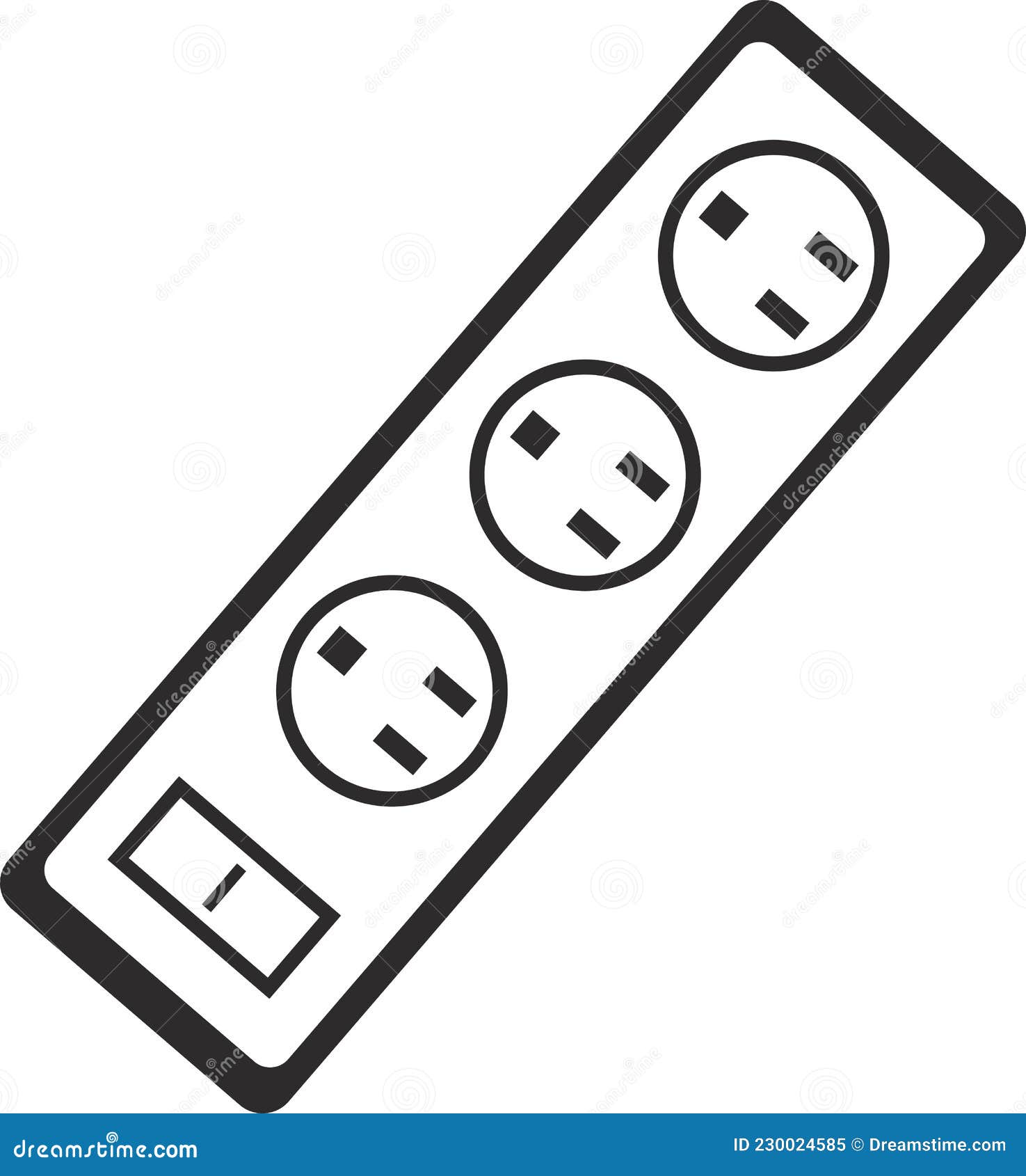 The Icon of the Electric Power Extension Cord. Stock Vector ...